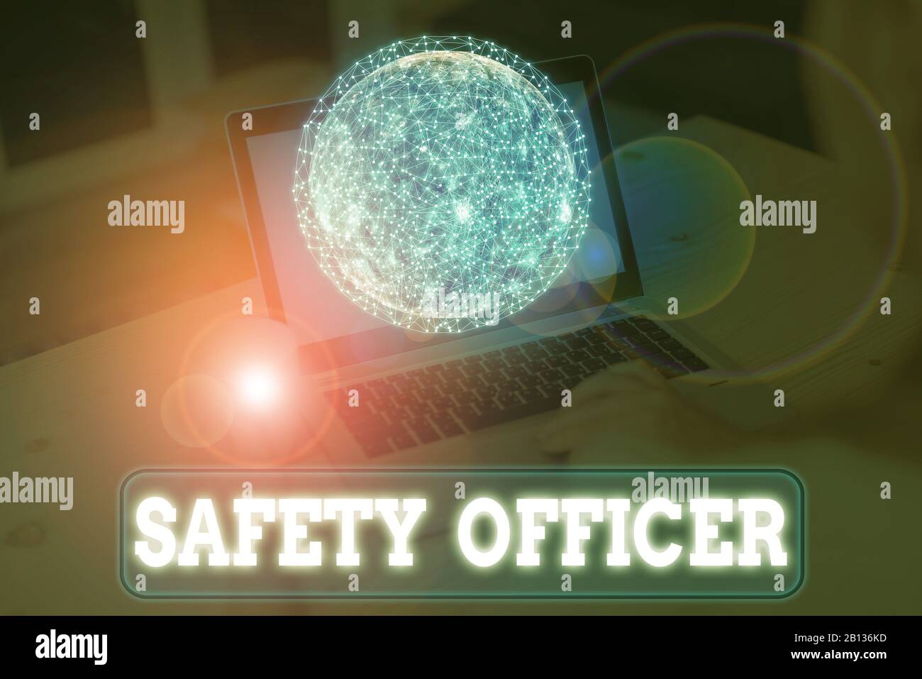 Writing note showing Safety Officer. Business concept for a ...