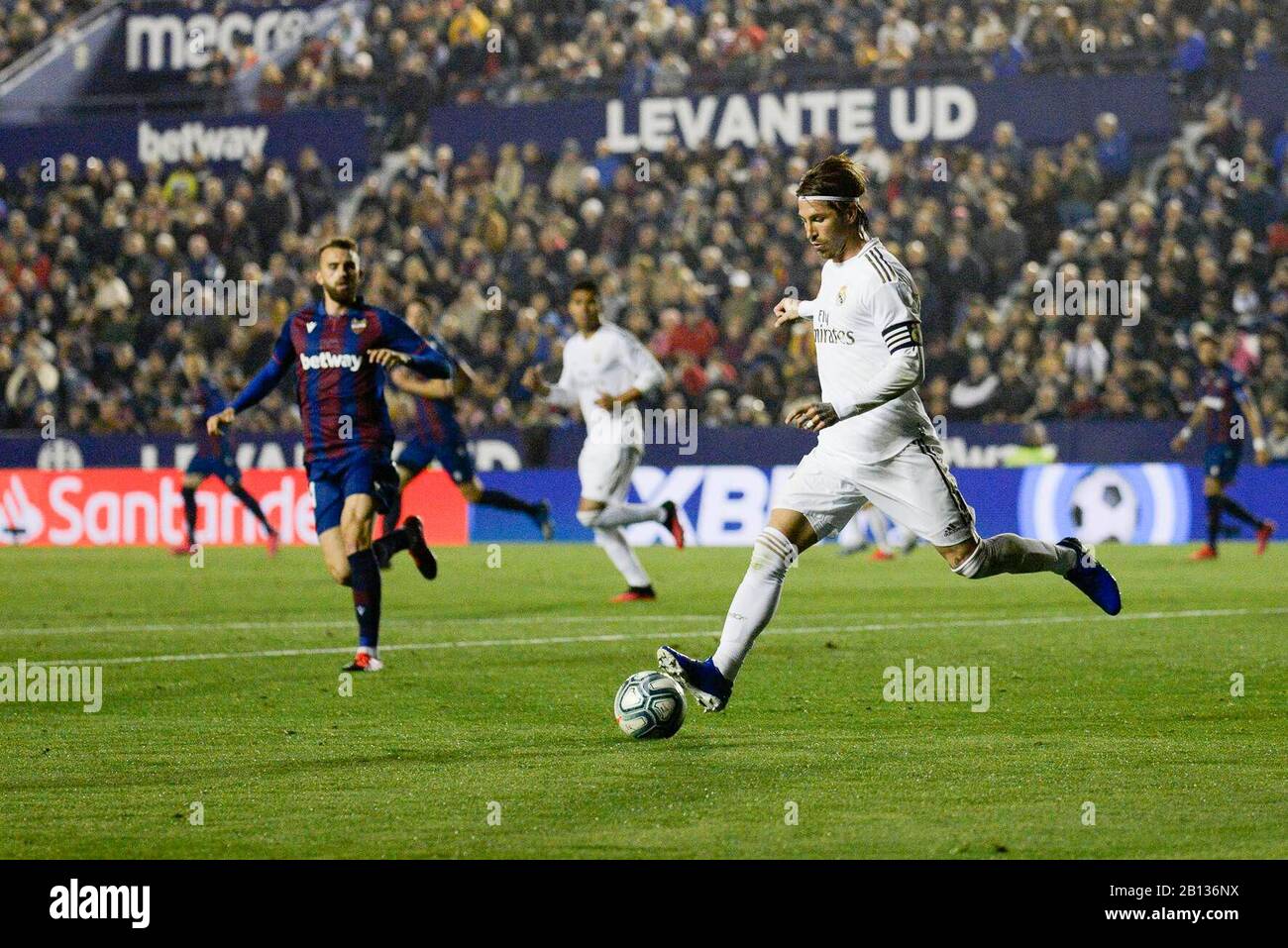 Valencia, Spain. 22nd Feb, 2020. Sergio Ramos in action during the ...