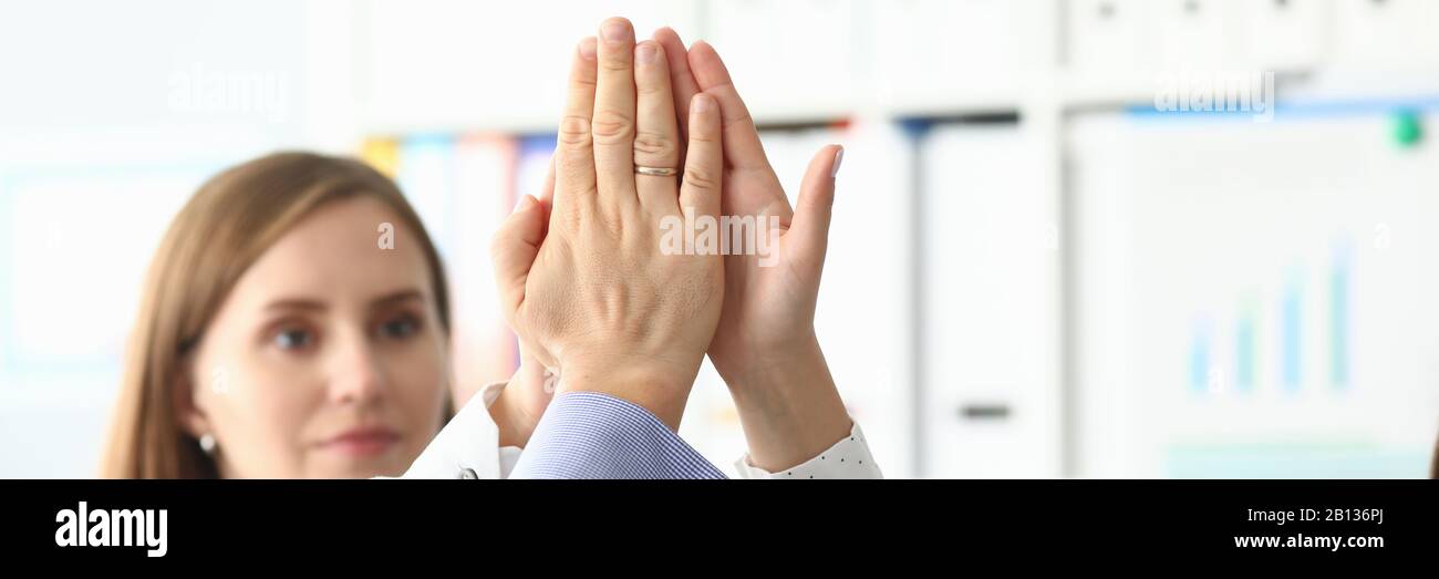 Positive high five symbol Stock Photo - Alamy