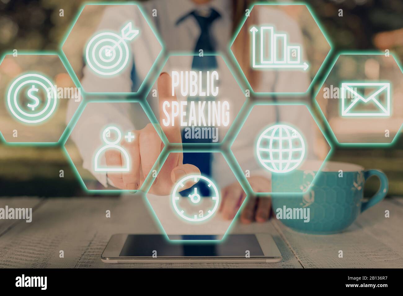 Writing note showing Public Speaking. Business concept for art of ...