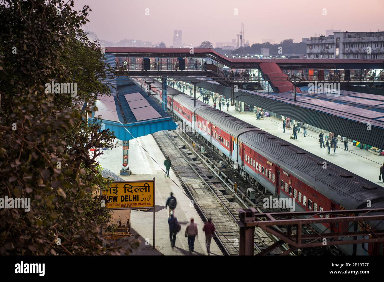 Train station New Delhi, India, Asia Stock Photo - Alamy