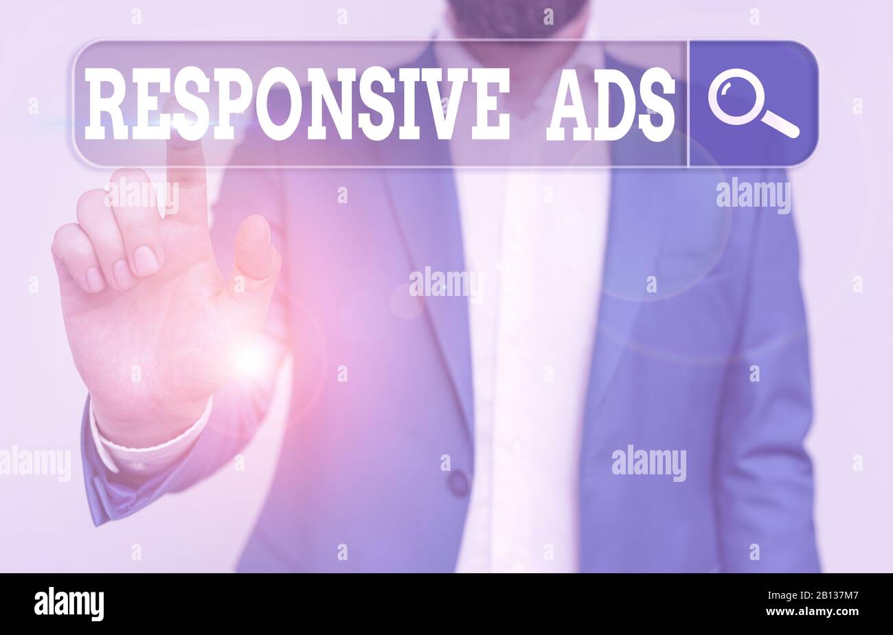 Text sign showing Responsive Ads. Business photo showcasing ...