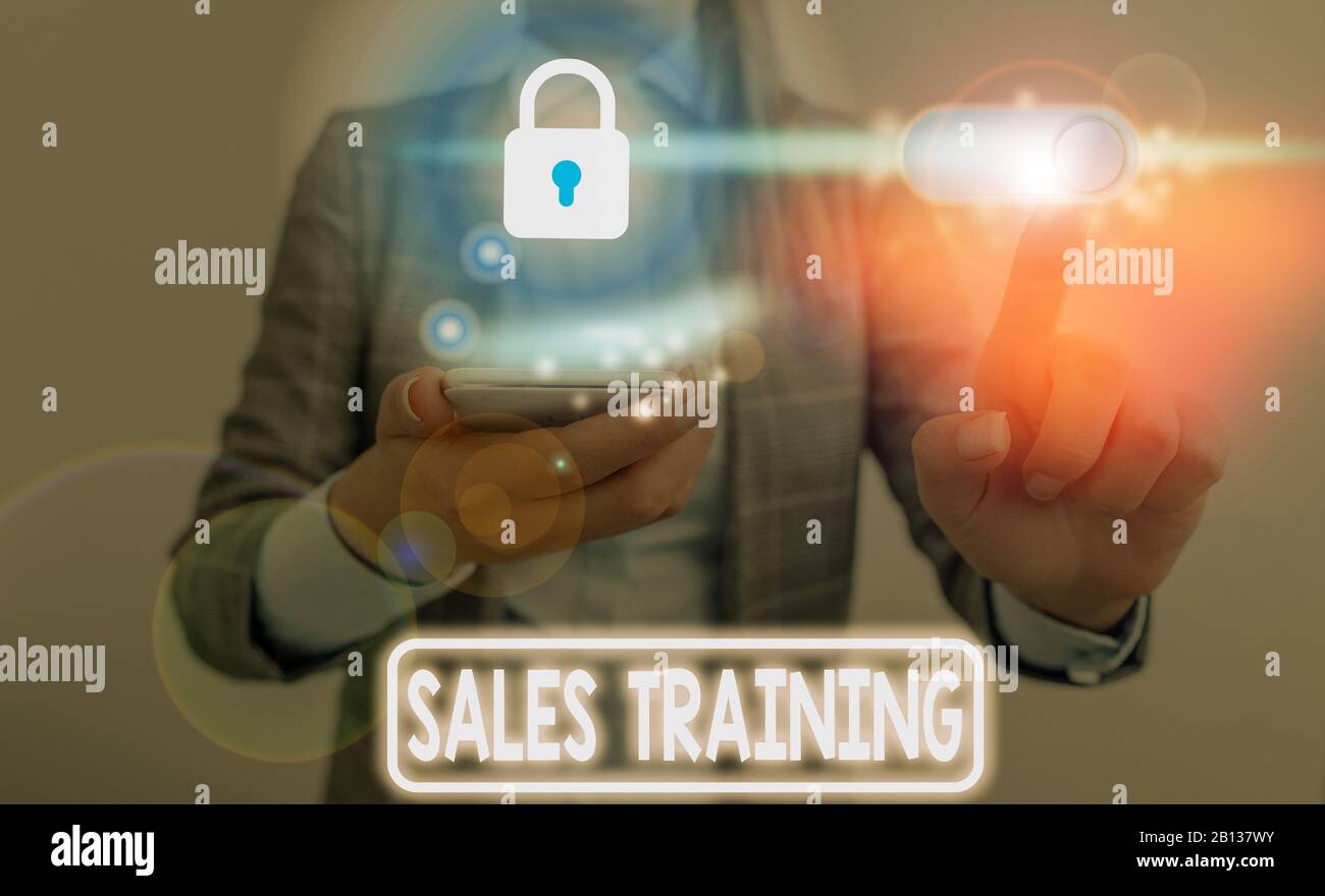 Handwriting text Sales Training. Conceptual photo train salesshowing ...