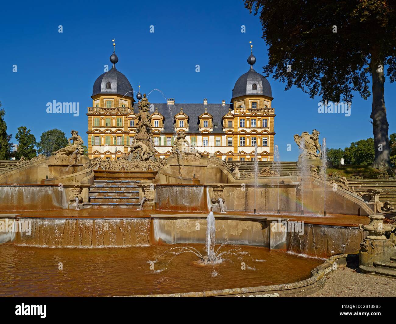 Cascade In The Park Of Seehof Castle High Resolution Stock Photography ...