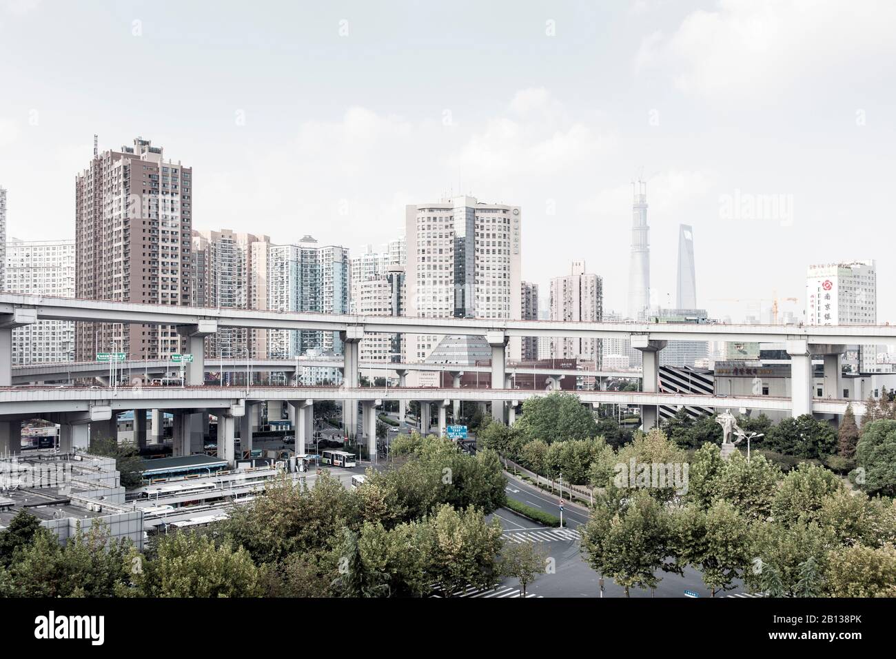 Nanpu Bridge Nanshi Shanghai China High Resolution Stock Photography ...