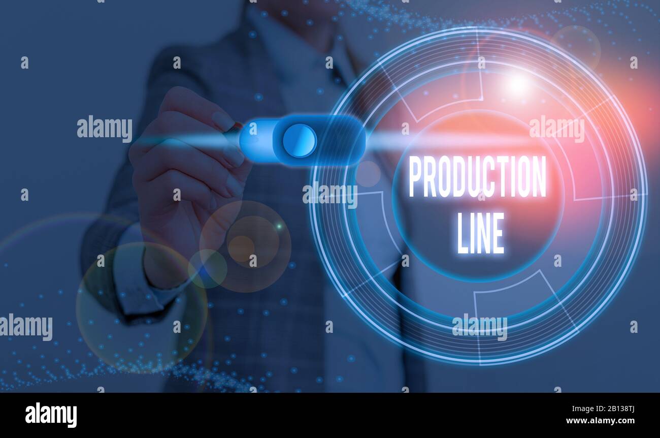 Conceptual hand writing showing Production Line. Concept meaning set of ...
