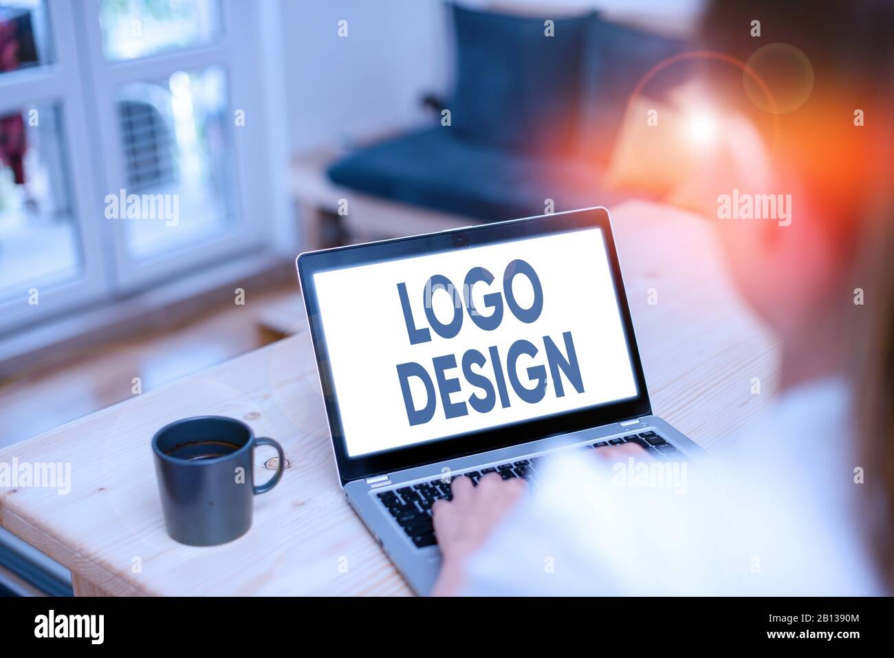 Writing note showing Logo Design. Business concept for a graphic ...