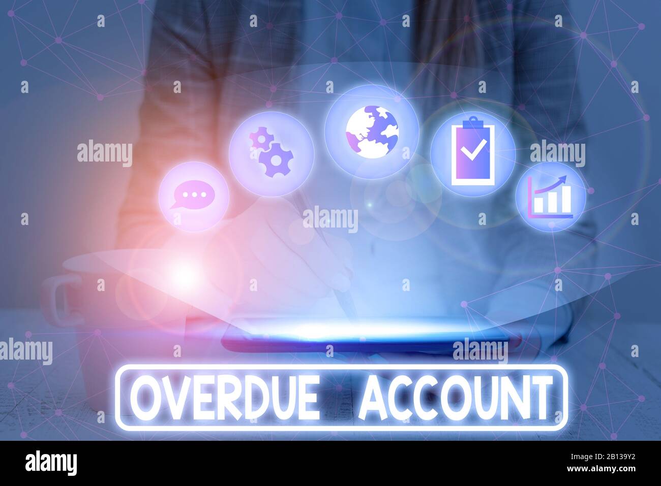 Text sign showing Overdue Account. Business photo showcasing loans and ...