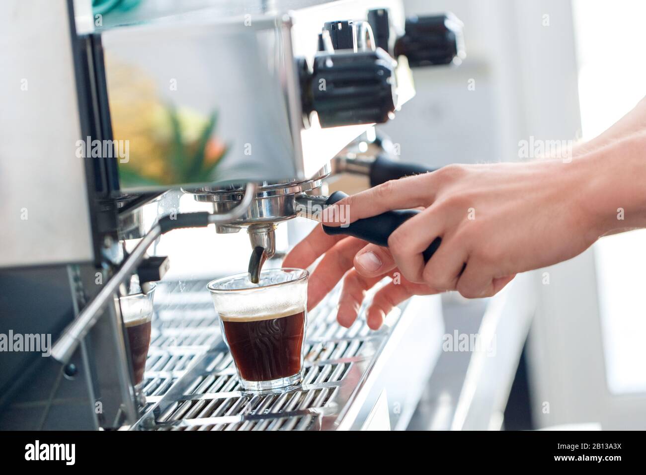 Close up shot barista hi-res stock photography and images - Alamy