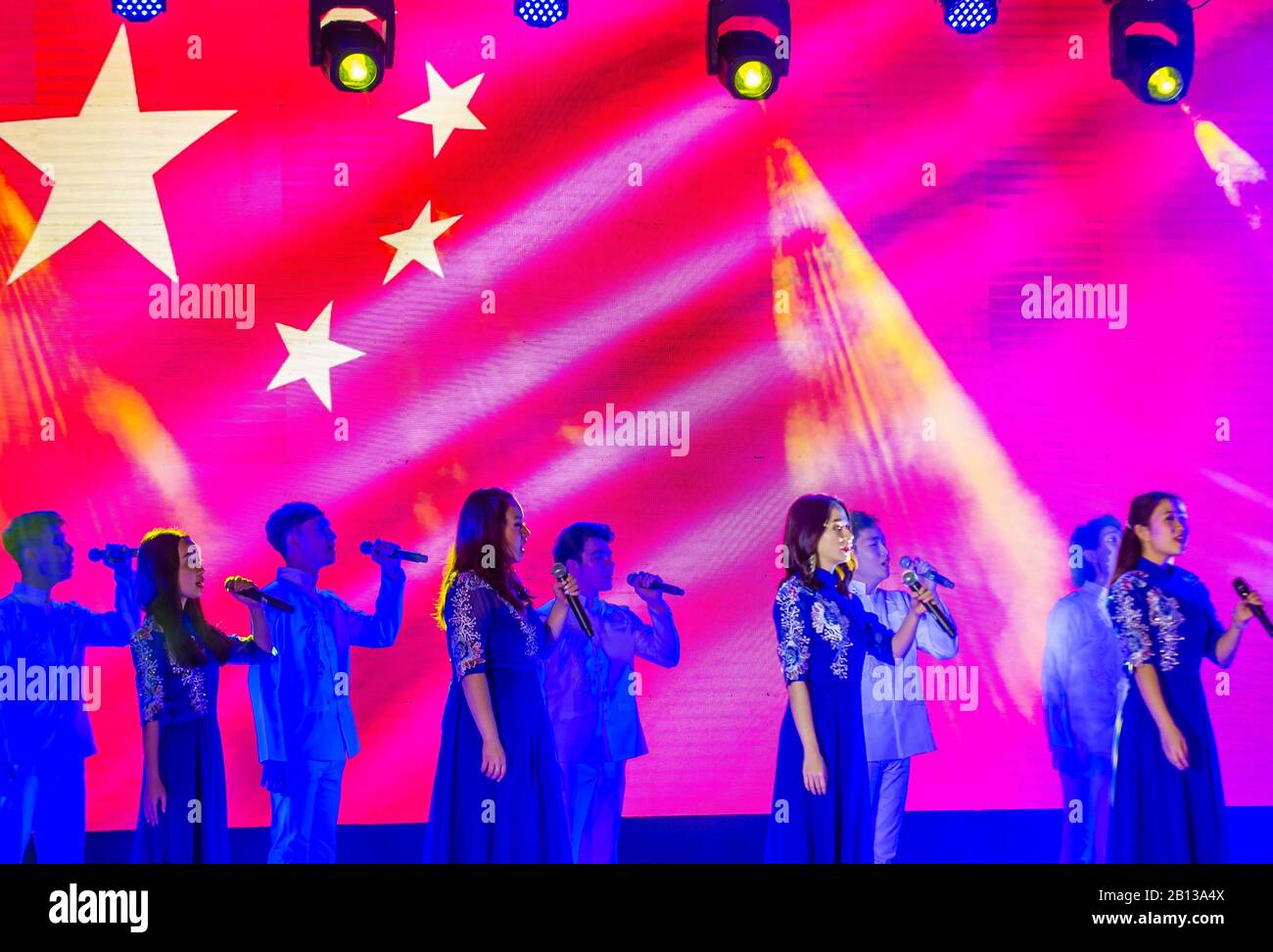 Chinese singers perform in Chinatown Manila the Philippines Stock Photo ...
