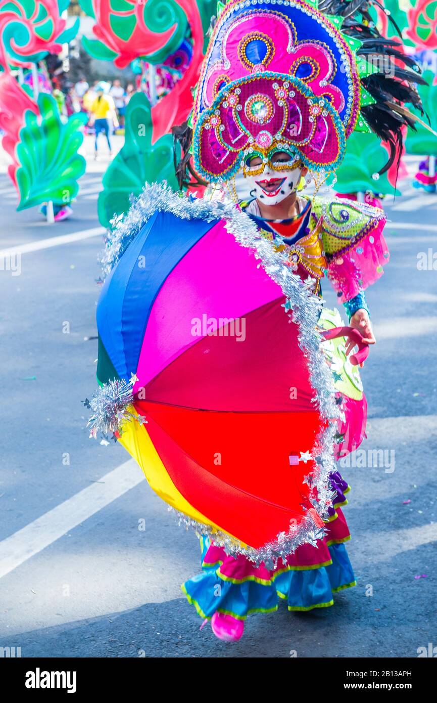 Participants in the Masskara Festival in Bacolod Philippines Stock ...