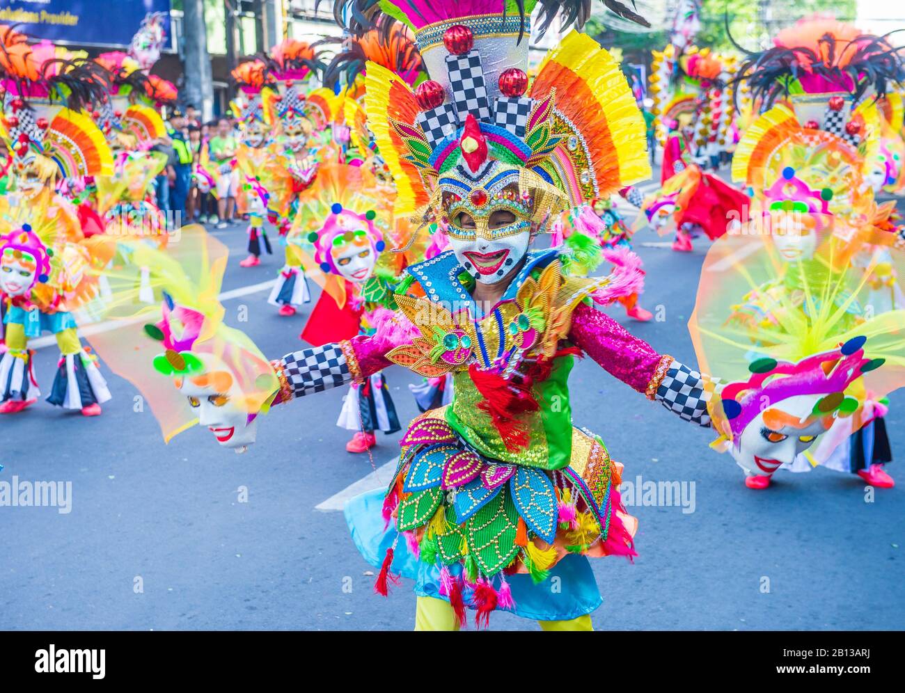 Participants in the Masskara Festival in Bacolod Philippines Stock ...