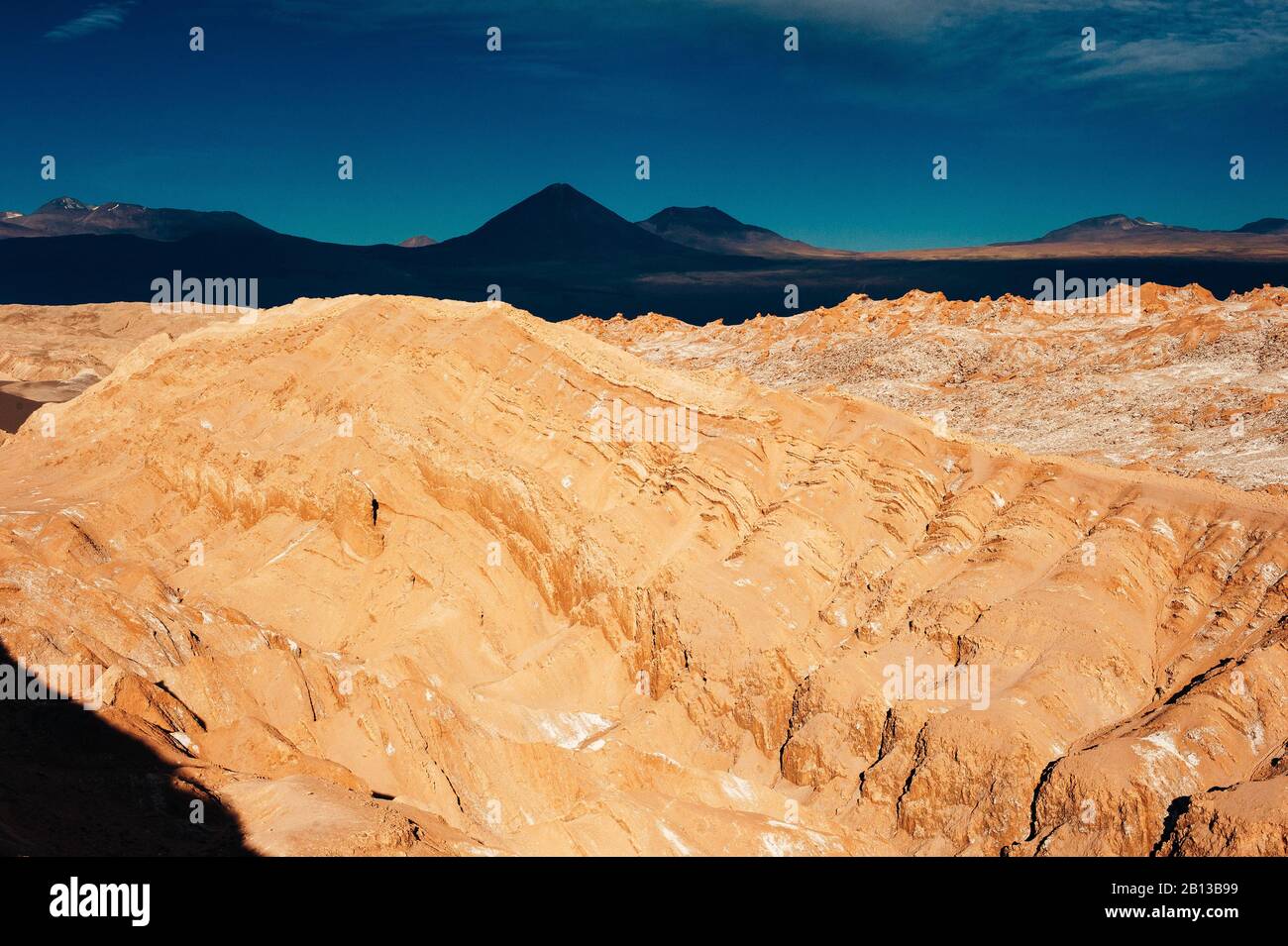 Extreme terrain of the Moon valley in Atacama desert at San Pedro de ...
