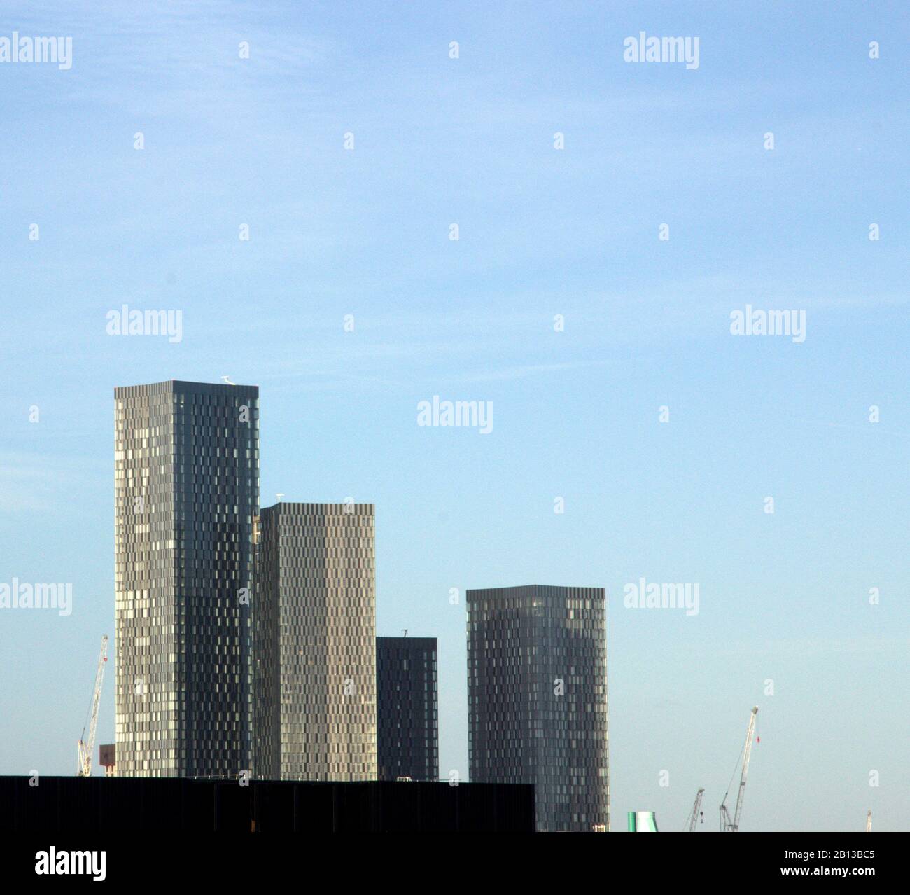 High rise buildings at Deansgate Square, a skyscraper development in ...