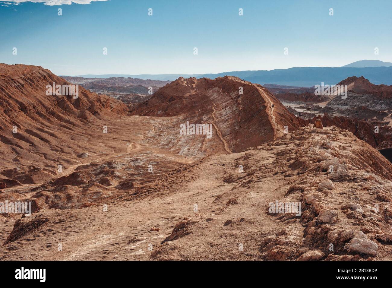 Extreme terrain of the Moon valley in Atacama desert at San Pedro de ...