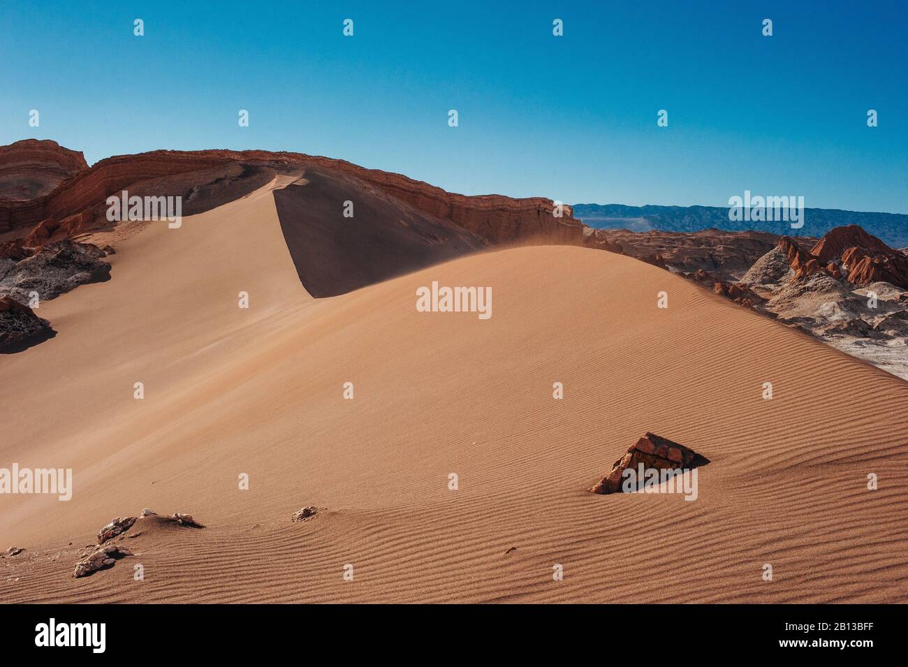 Extreme terrain of the Moon valley in Atacama desert at San Pedro de ...