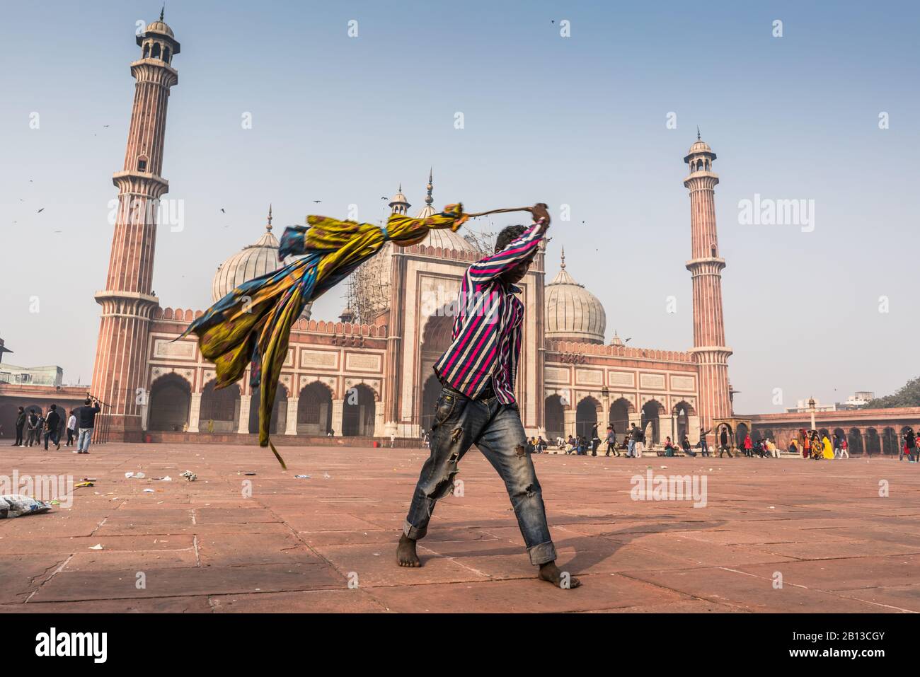 garbage man, Jama Masjid, India, Asia Stock Photo - Alamy