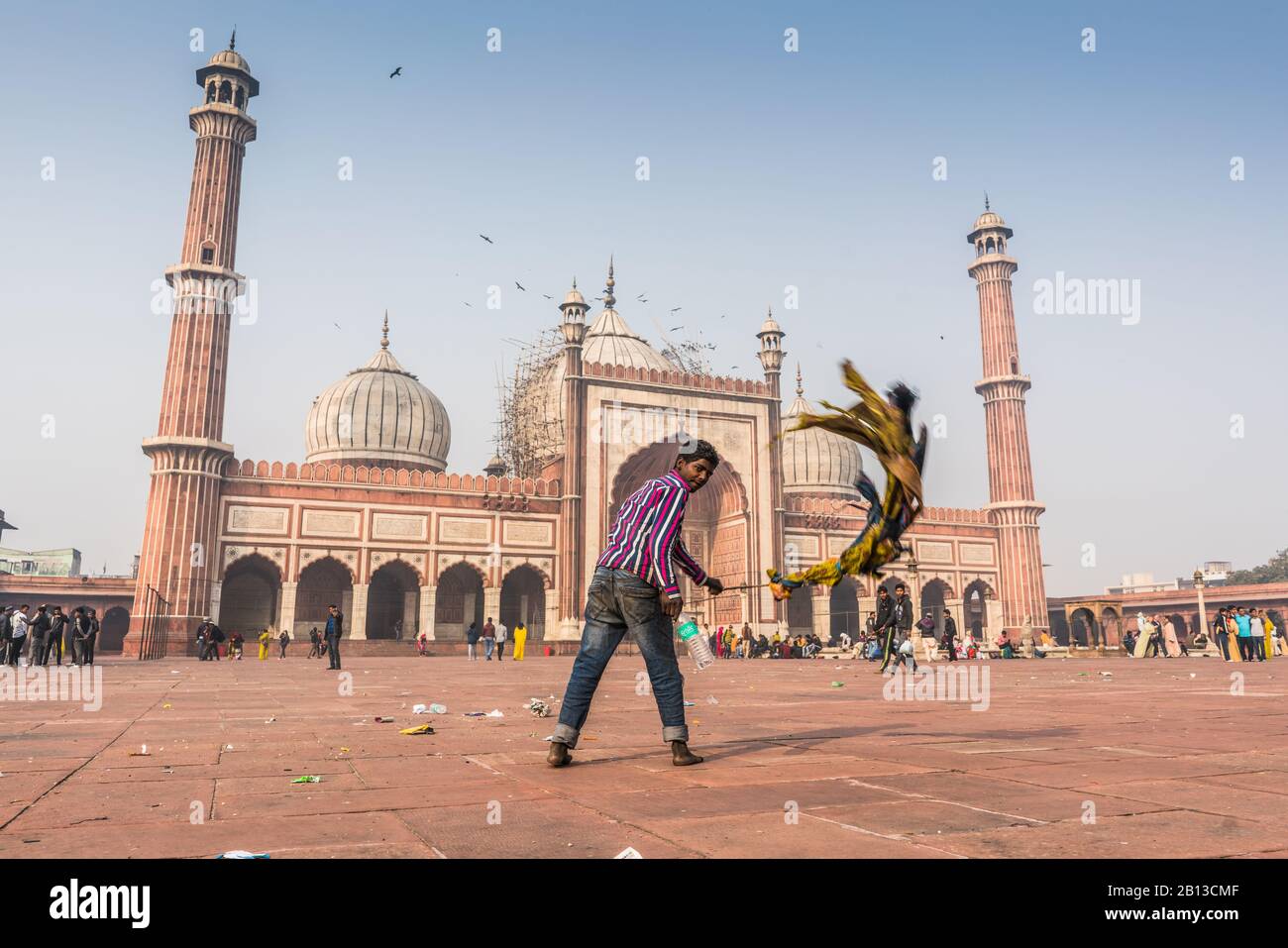garbage man, Jama Masjid, India, Asia Stock Photo - Alamy
