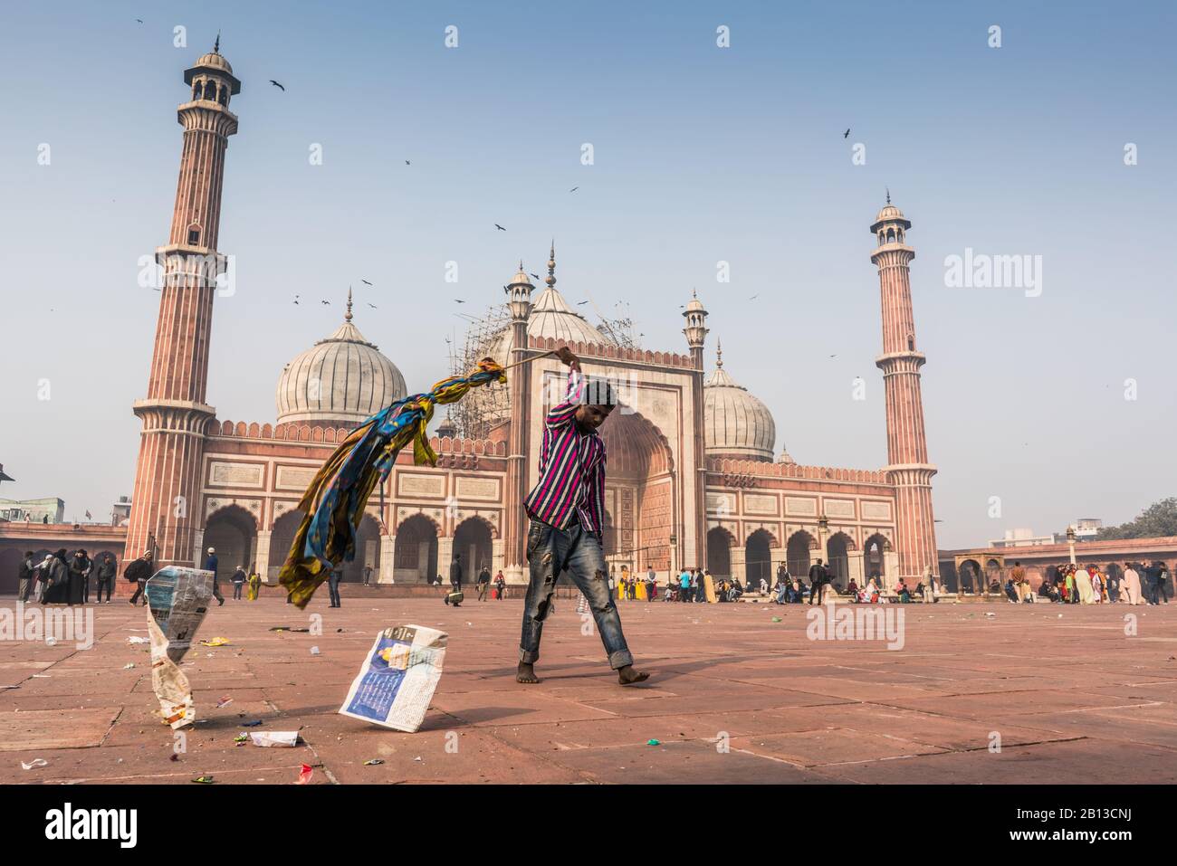 garbage man, Jama Masjid, India, Asia Stock Photo - Alamy