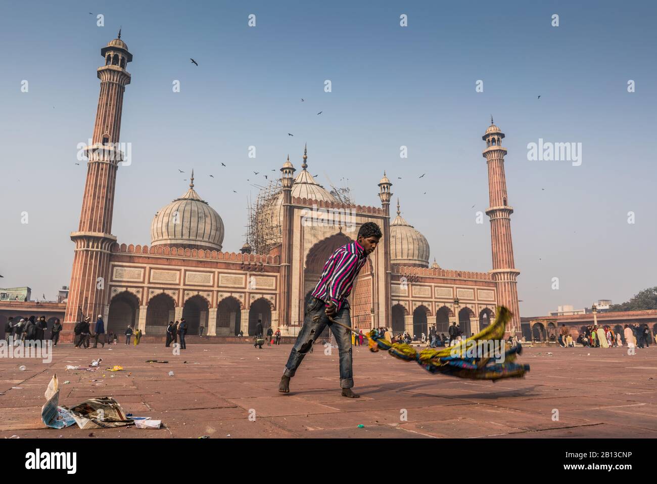 garbage man, Jama Masjid, India, Asia Stock Photo - Alamy