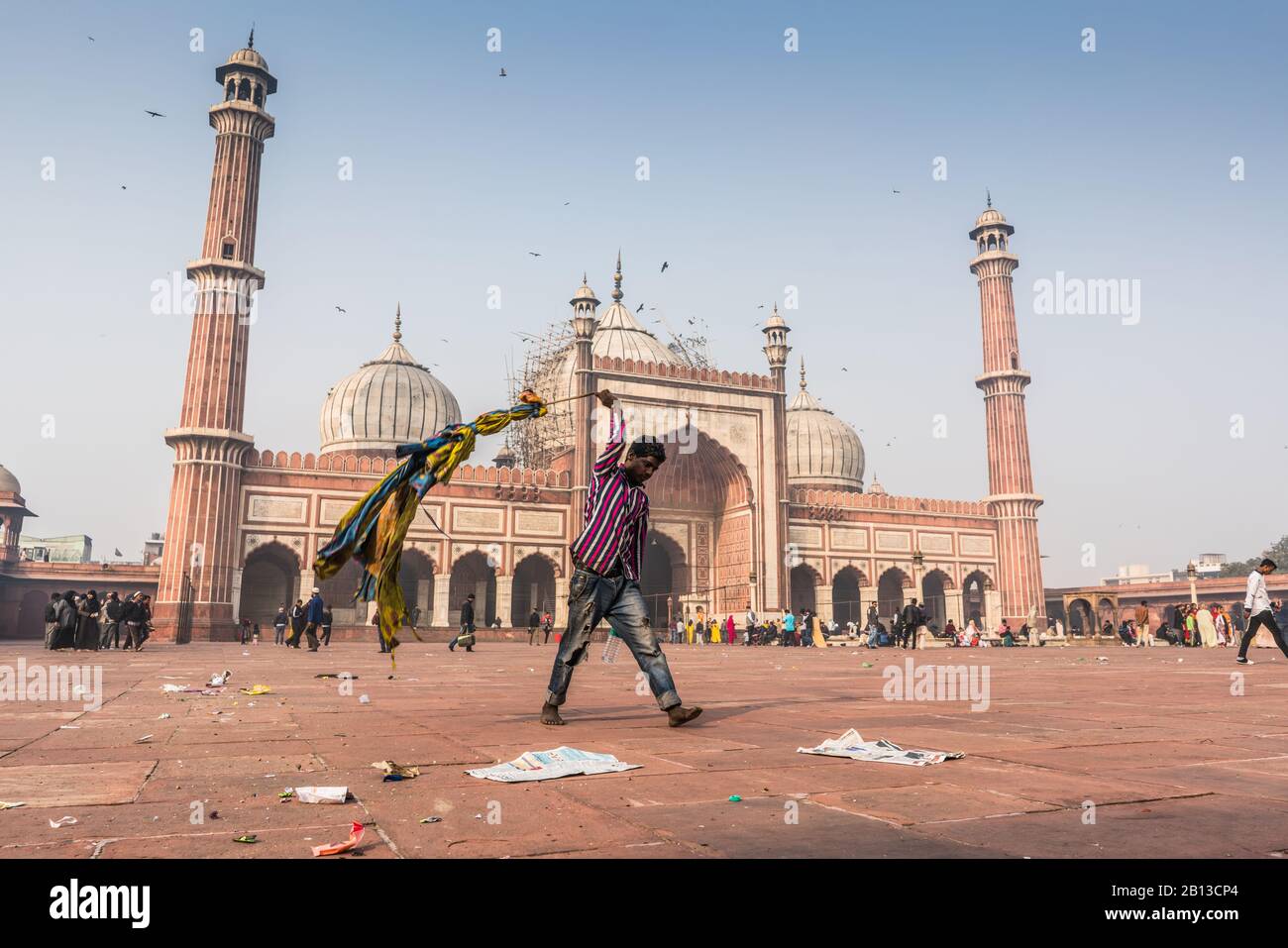garbage man, Jama Masjid, India, Asia Stock Photo - Alamy