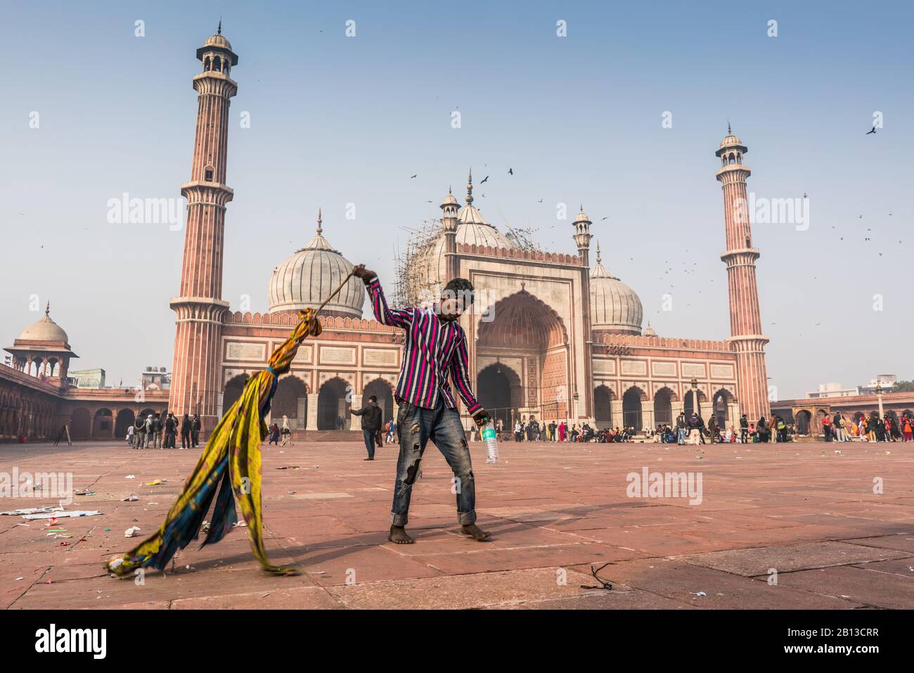 garbage man, Jama Masjid, India, Asia Stock Photo - Alamy