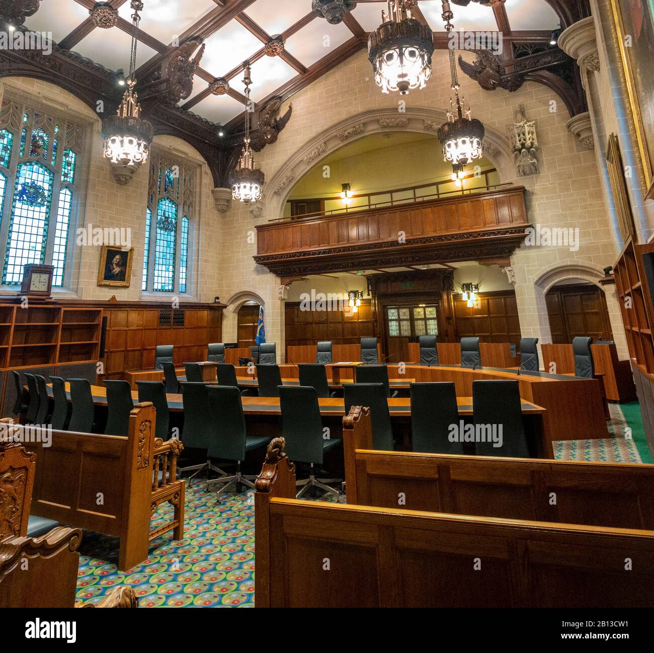 The interior of the Supreme Court at the Middlesex Guildhall in central ...