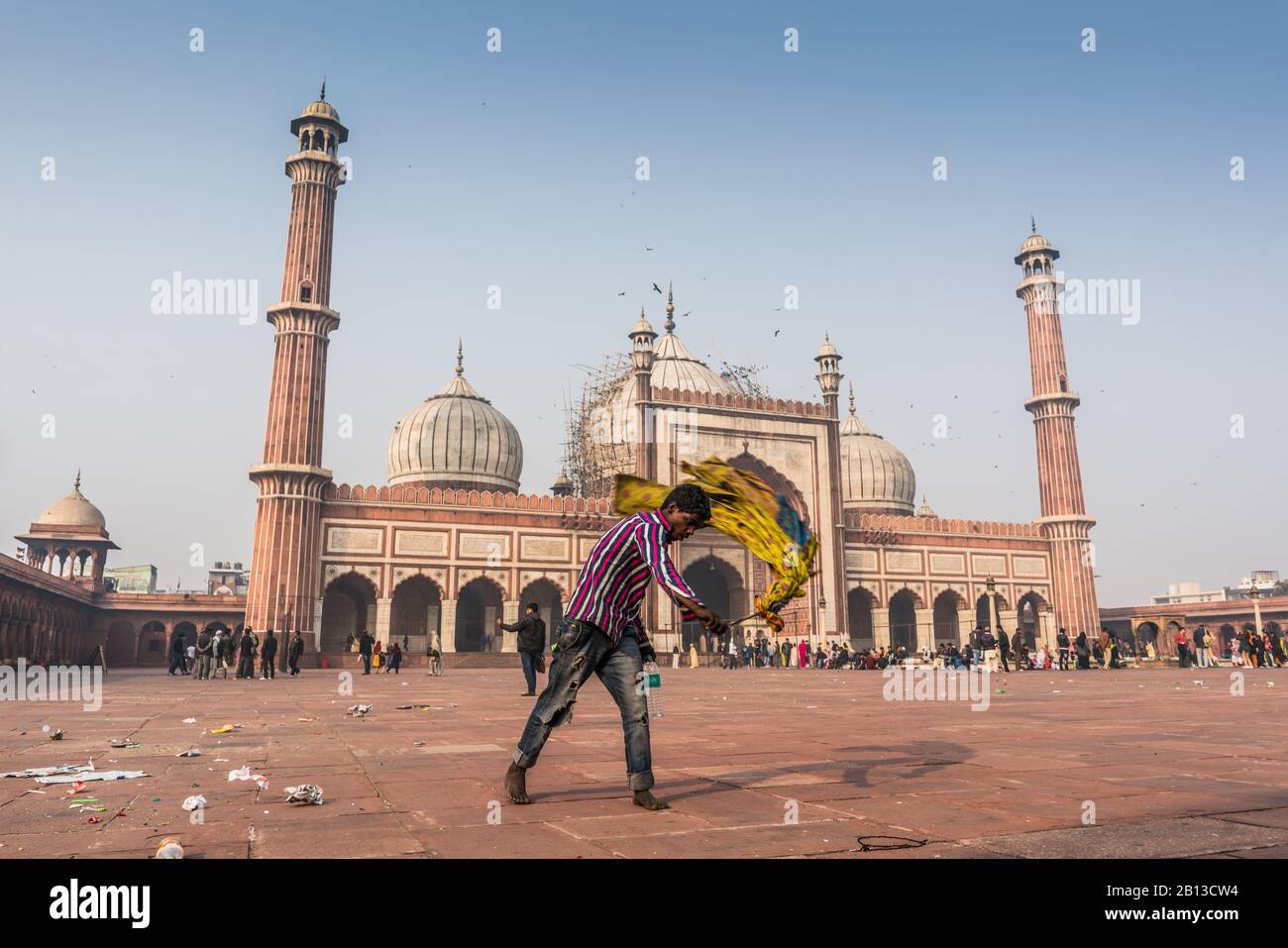 garbage man, Jama Masjid, India, Asia Stock Photo - Alamy