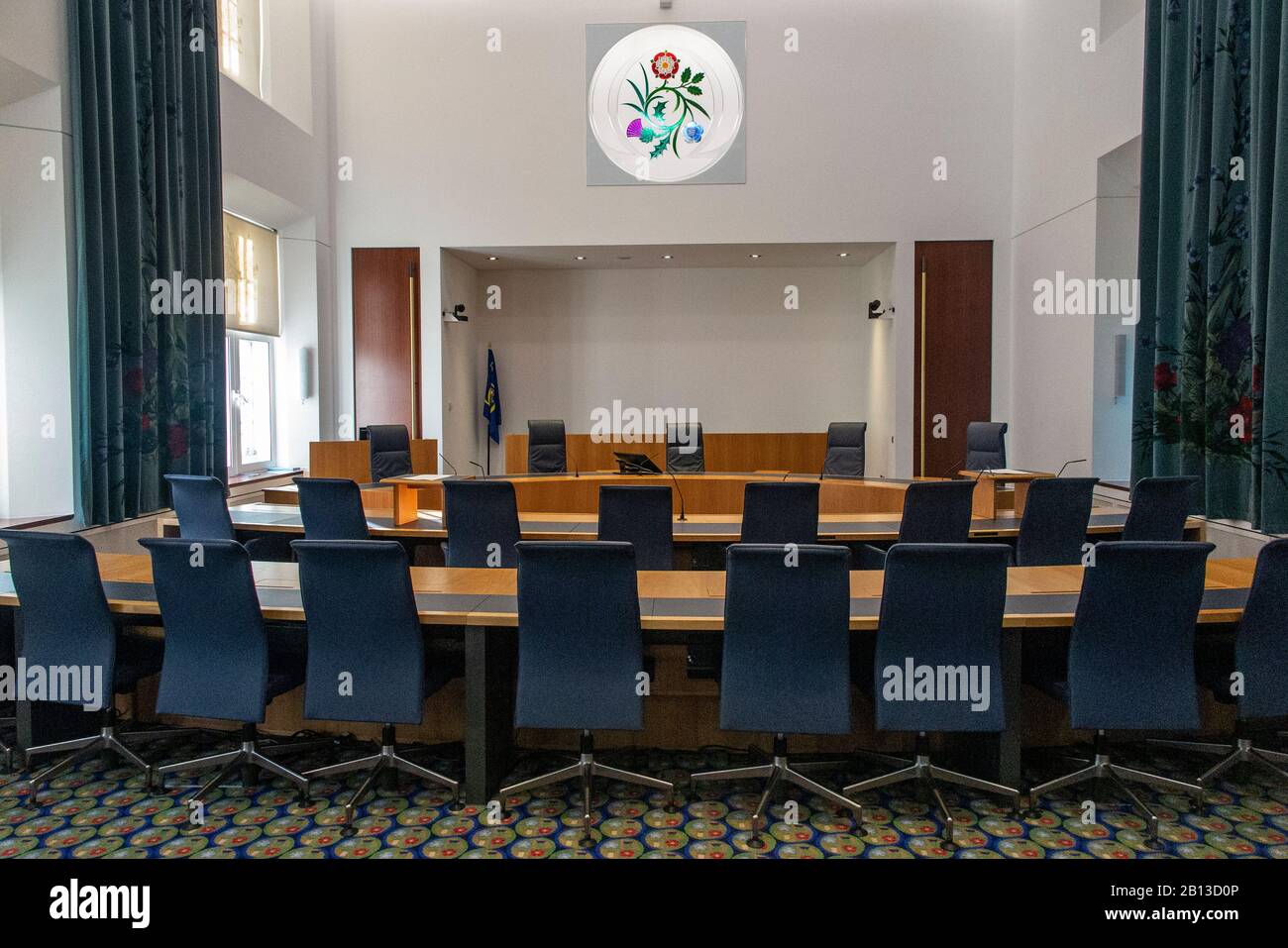 The interior of the Supreme Court at the Middlesex Guildhall in central ...