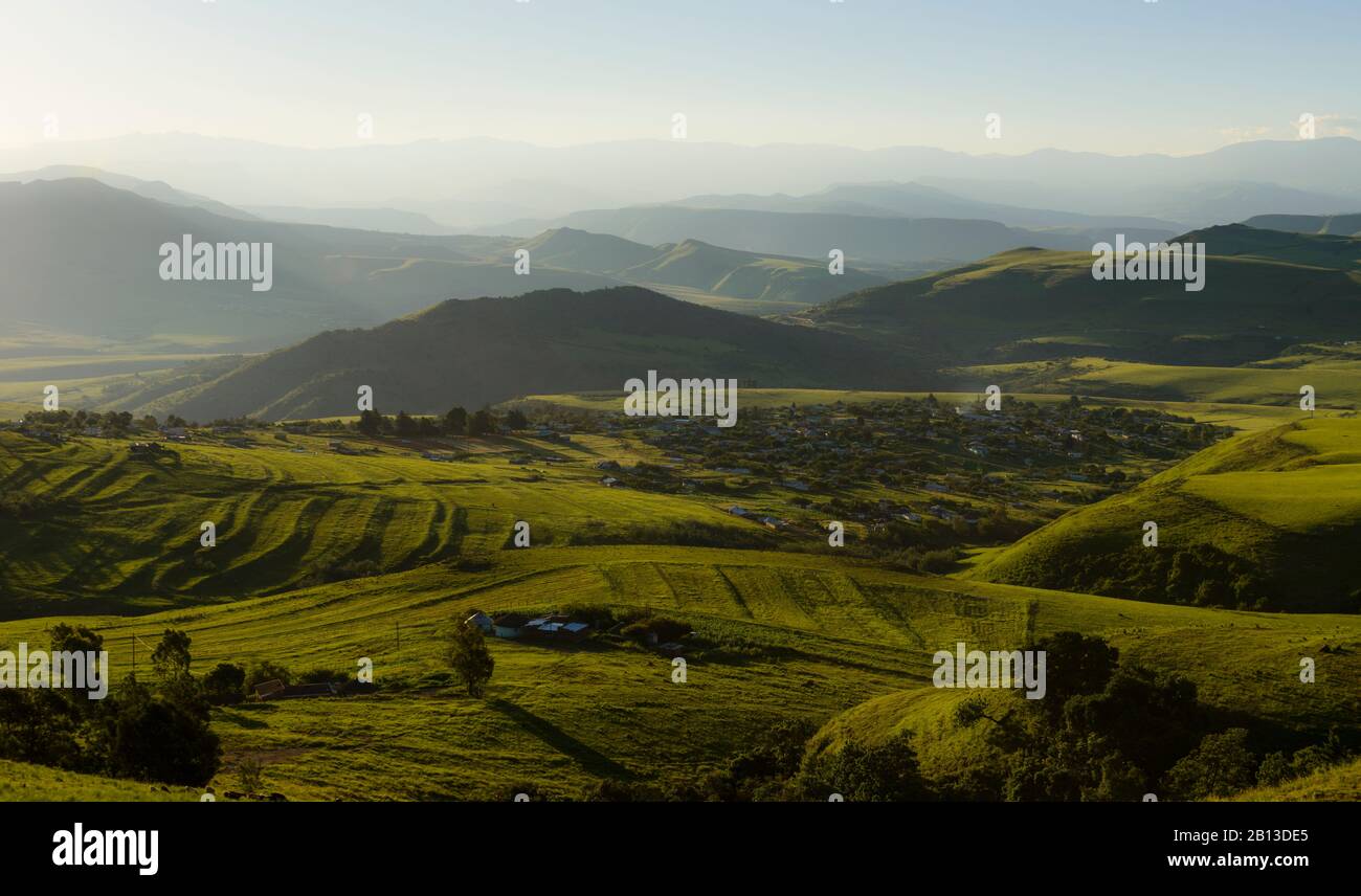 The fields and hills of Midlands Meander,Kwazulu Natal,South Africa ...