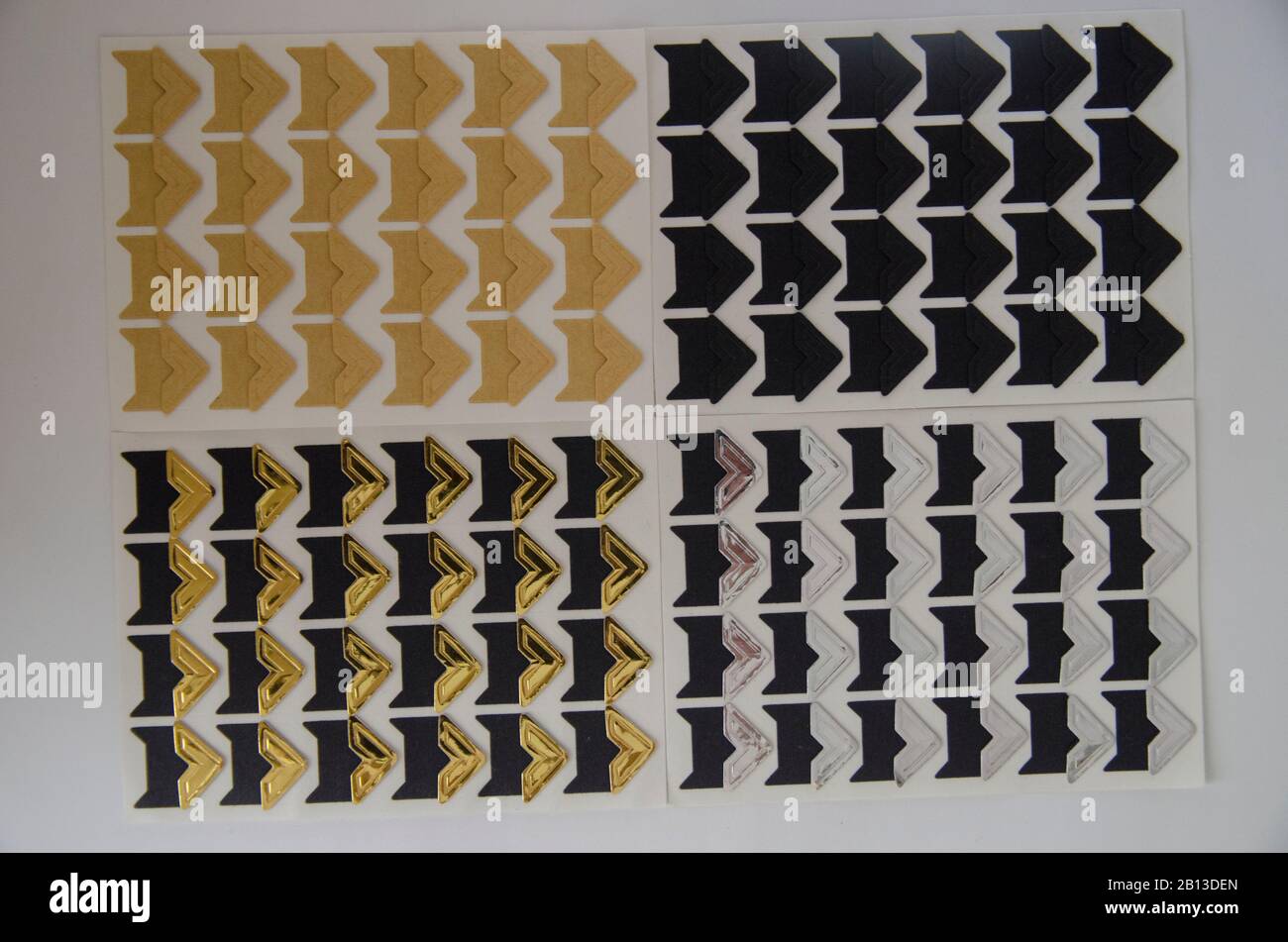 Vintage Angle Sticker for Photo Album Stock Photo - Alamy