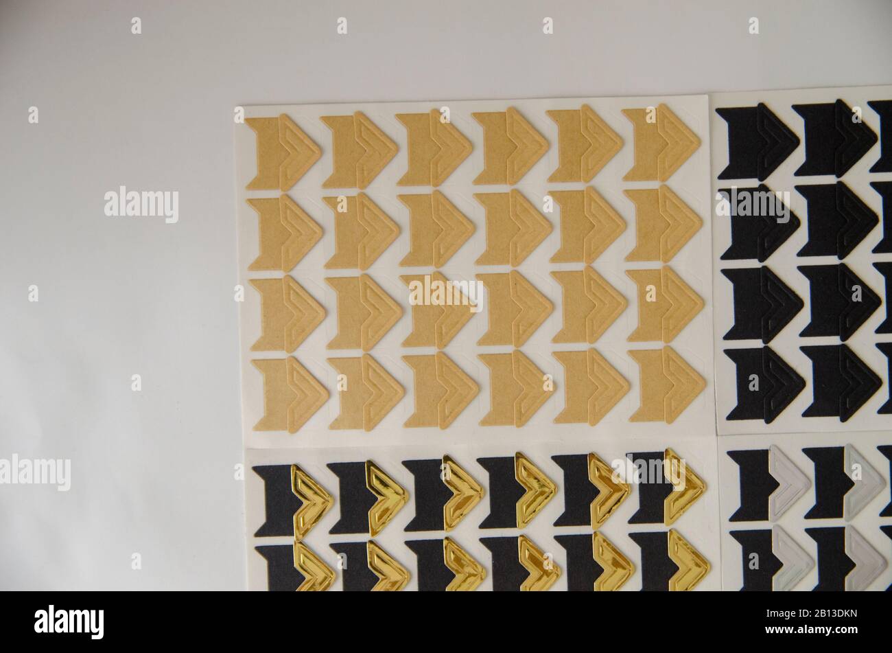 Vintage Angle Sticker for Photo Album Stock Photo - Alamy