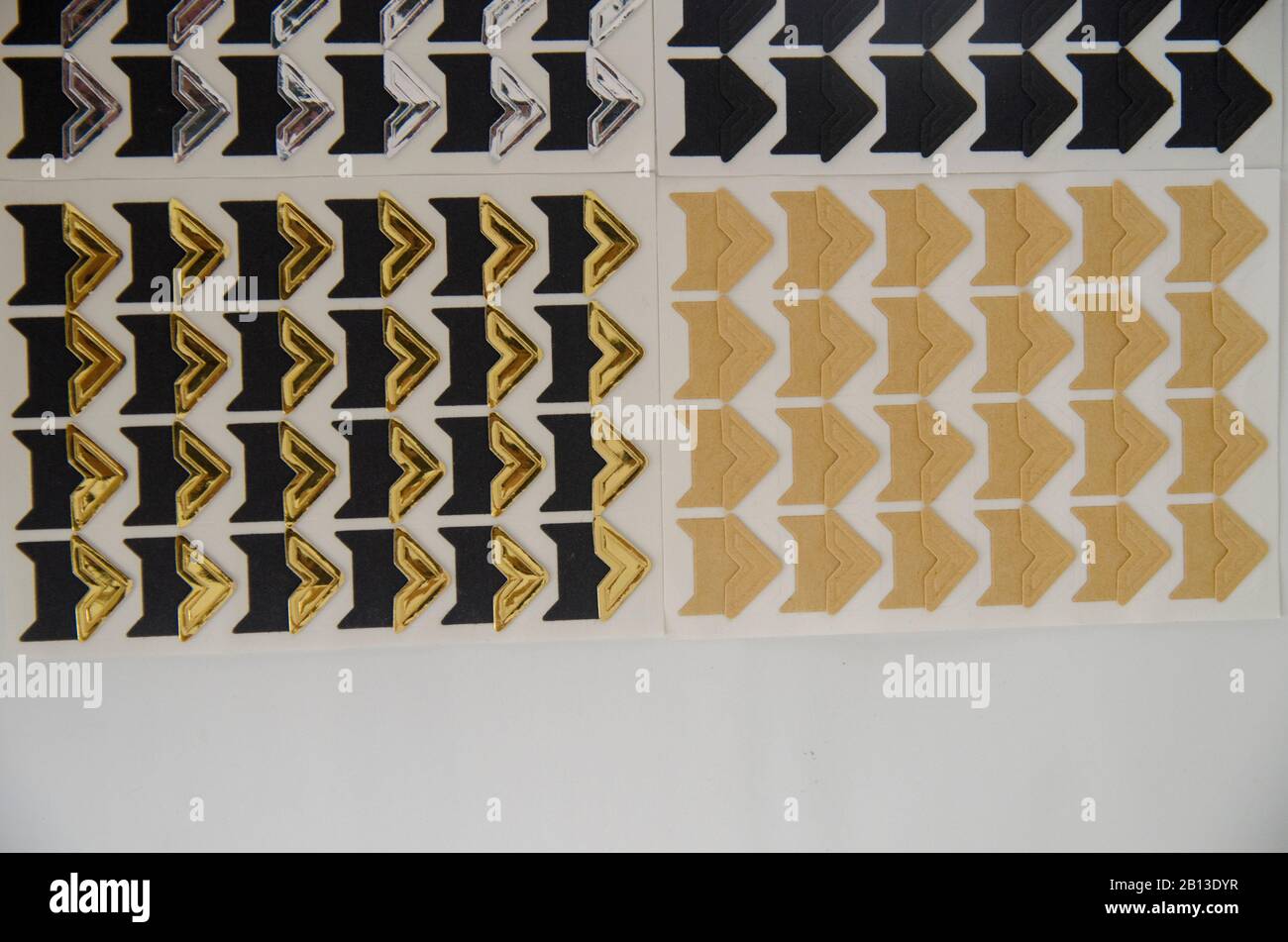 Vintage Angle Sticker for Photo Album Stock Photo - Alamy