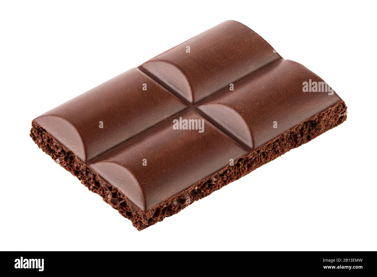 Small dark chocolate pieces isolated on white background with clipping ...