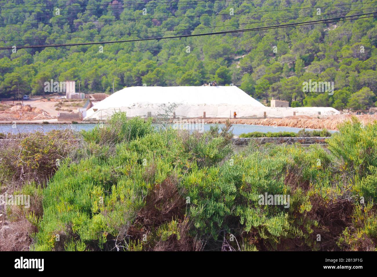 Ibiza salt flats or Ses Salines salt mines in spain Stock Photo - Alamy