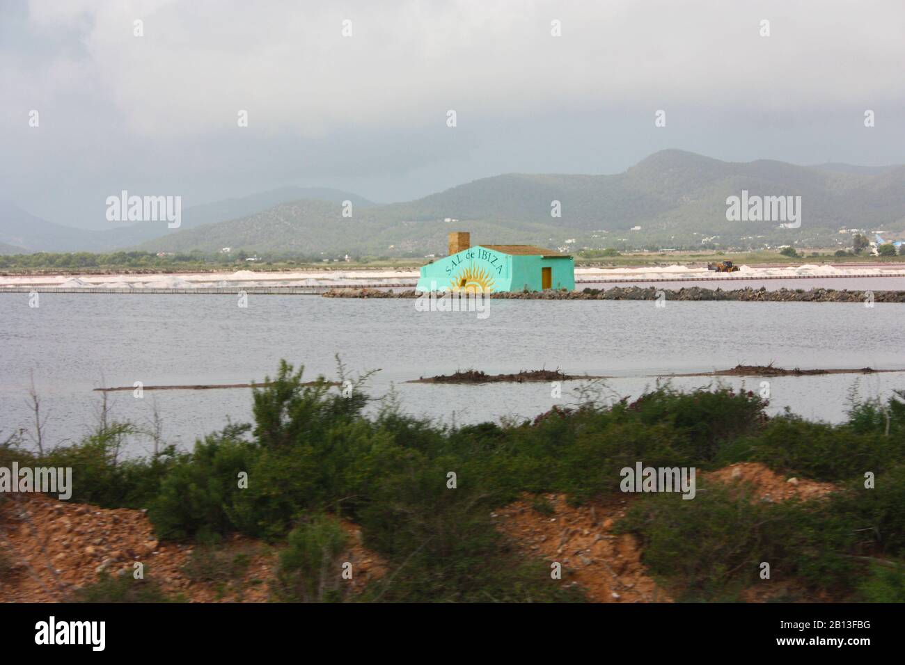 Ibiza salt flats or Ses Salines salt mines in spain Stock Photo - Alamy