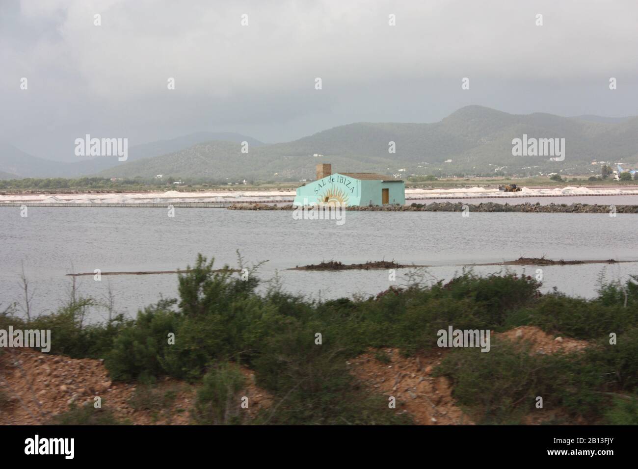 Ibiza salt flats or Ses Salines salt mines in spain Stock Photo - Alamy