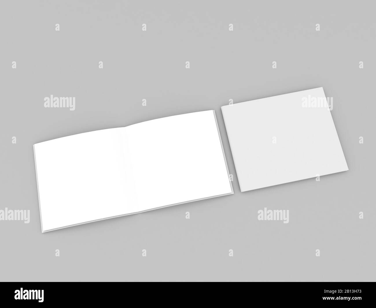School notebook cover on a gray background. 3d render illustration ...