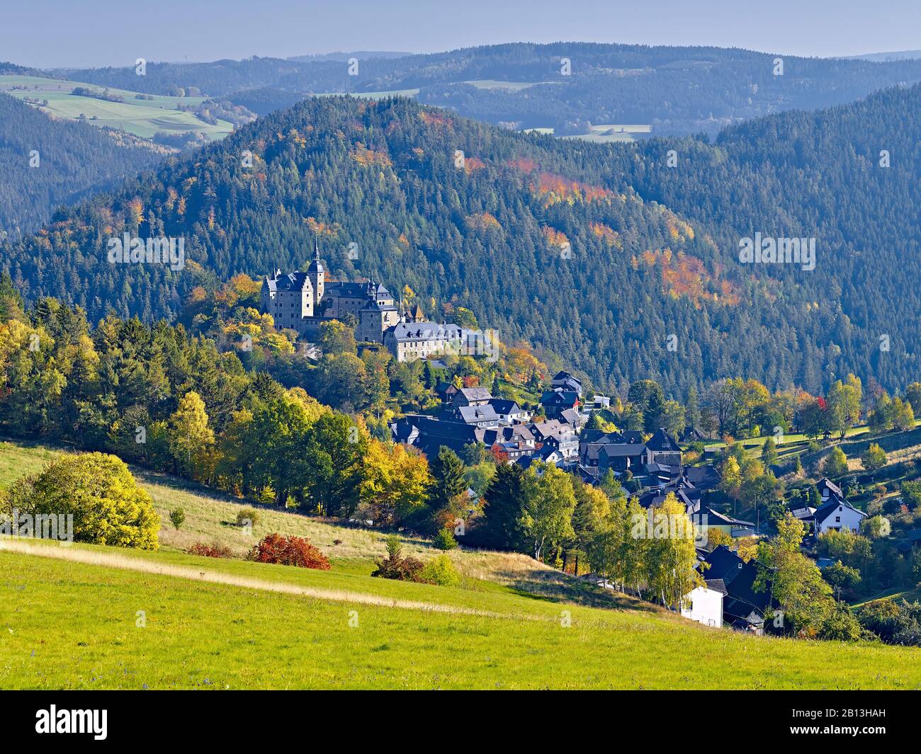 Lauenstein Castle,Ludwigsstadt,Upper Franconia,Bavaria,Germany Stock ...