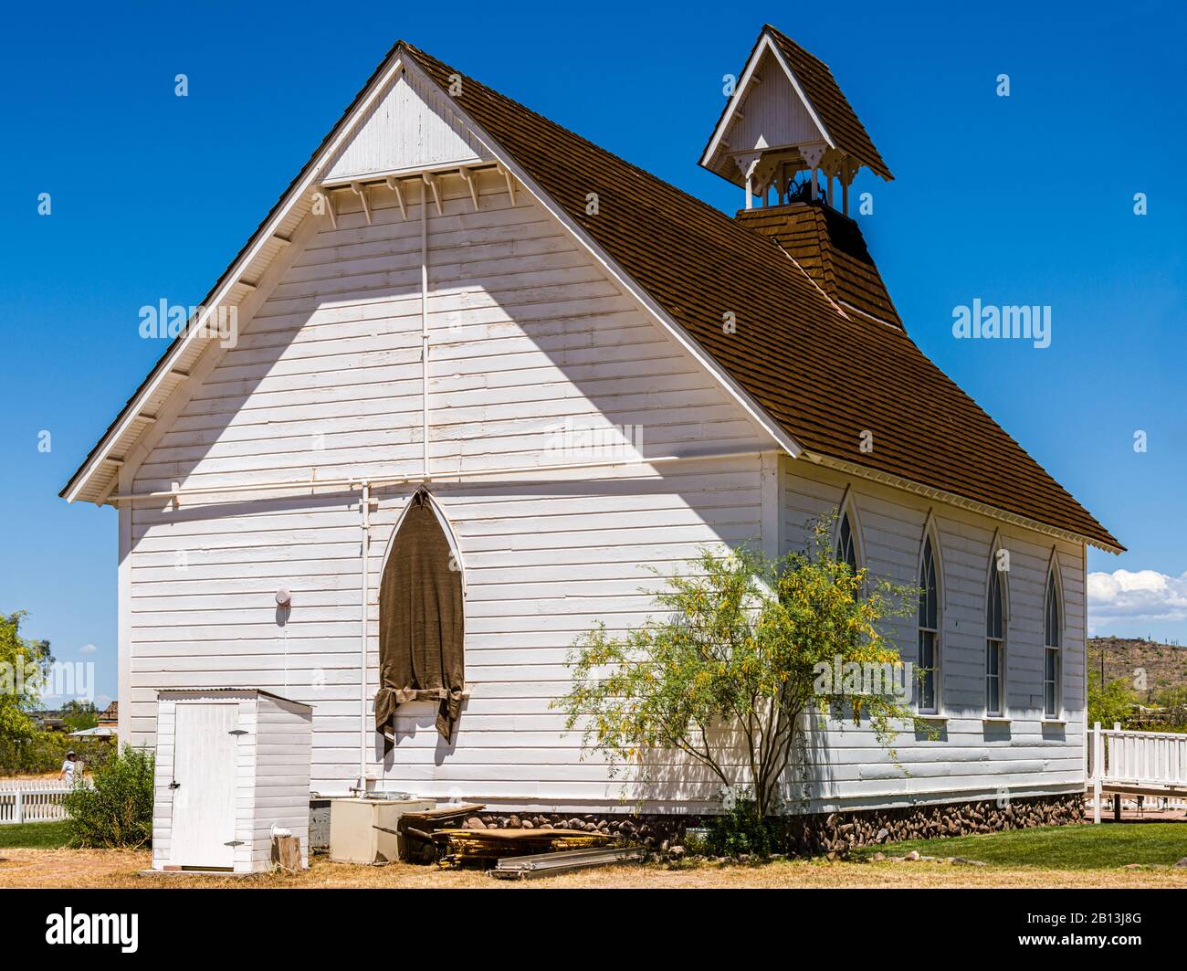 Pioneer Living History Museum: Community Church Stock Photo - Alamy