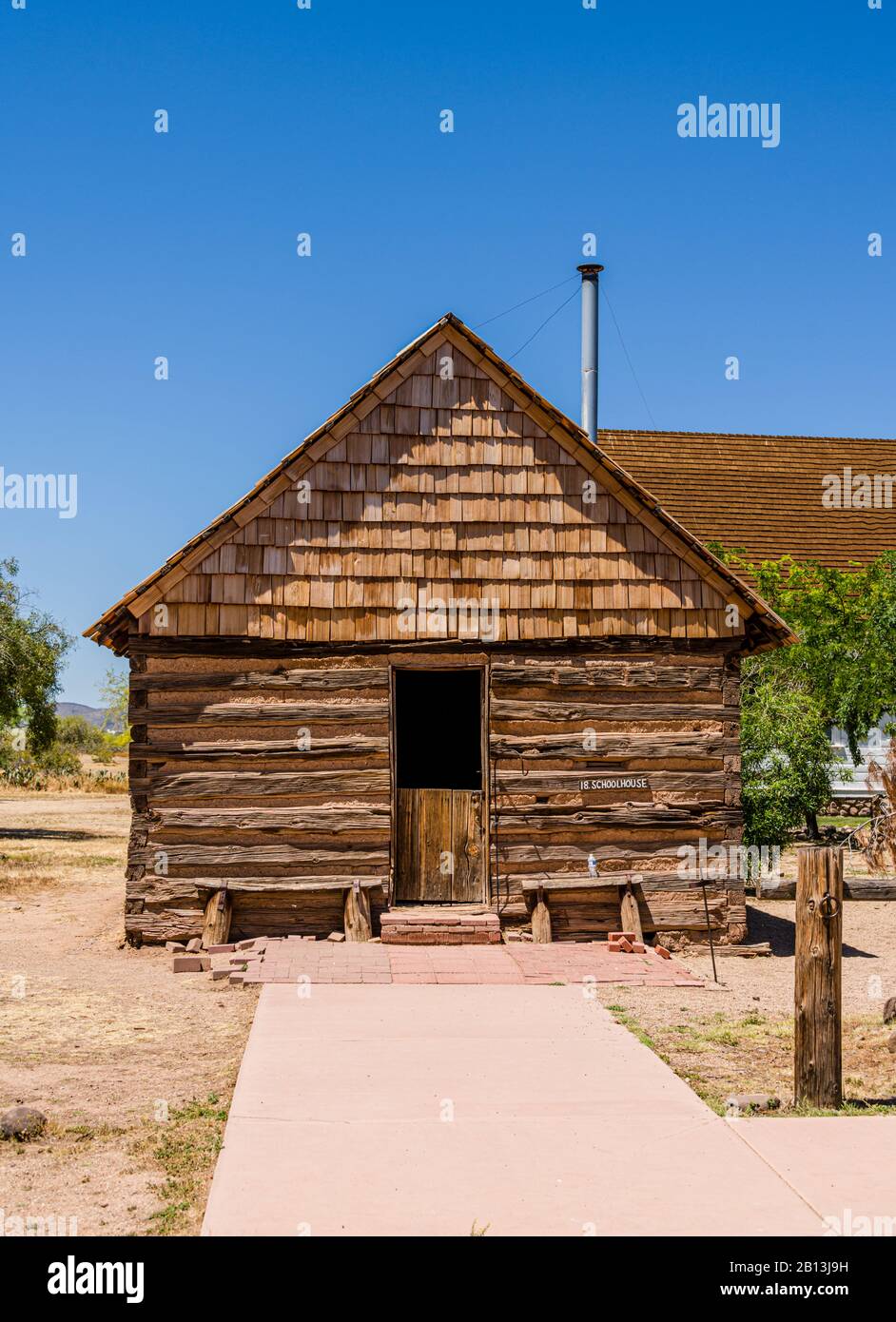 Pioneer Living History Museum: One-Room Schoolhouse Stock Photo - Alamy