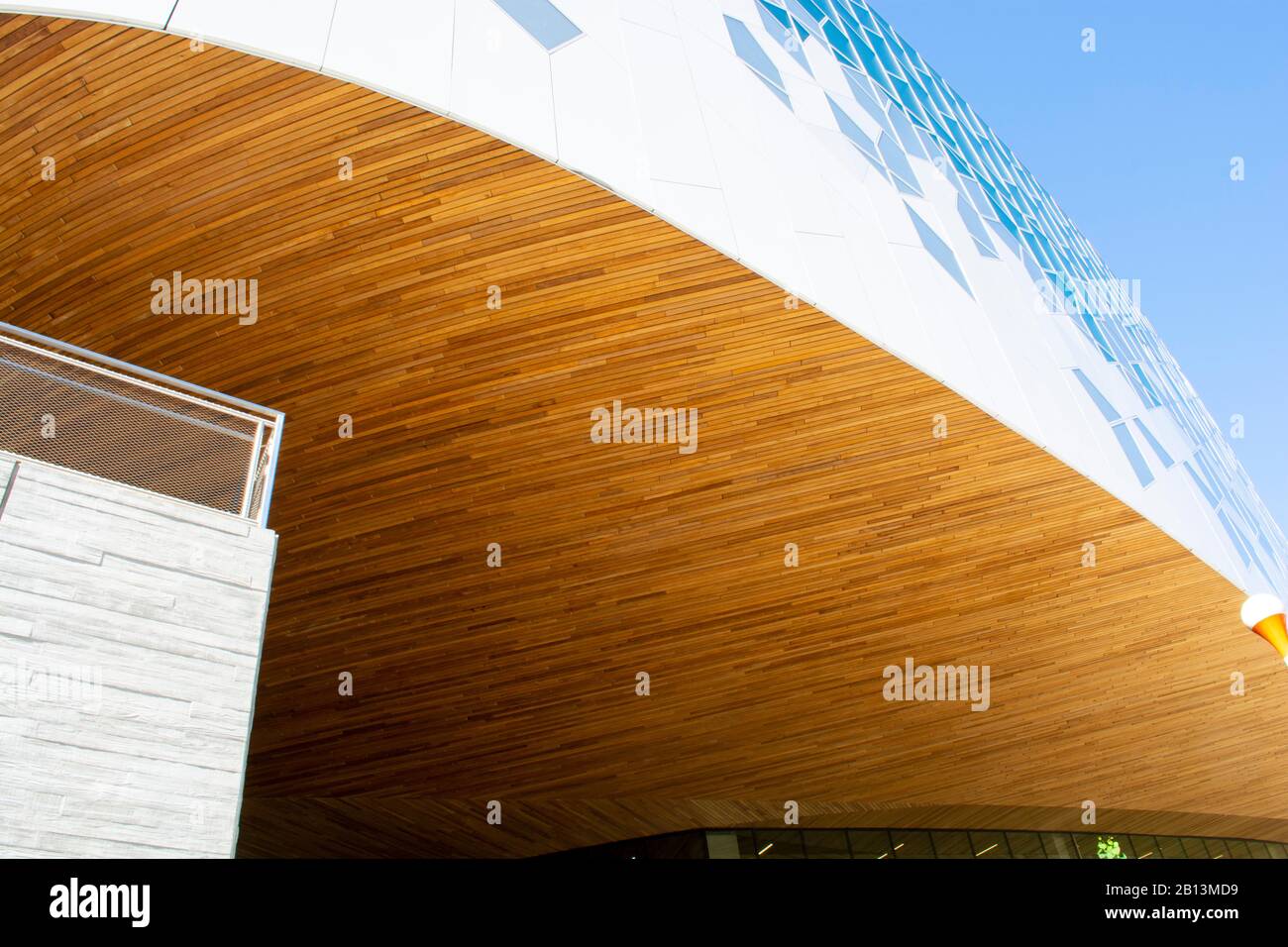 Modern architectural library in downtown with geometric designs Stock ...