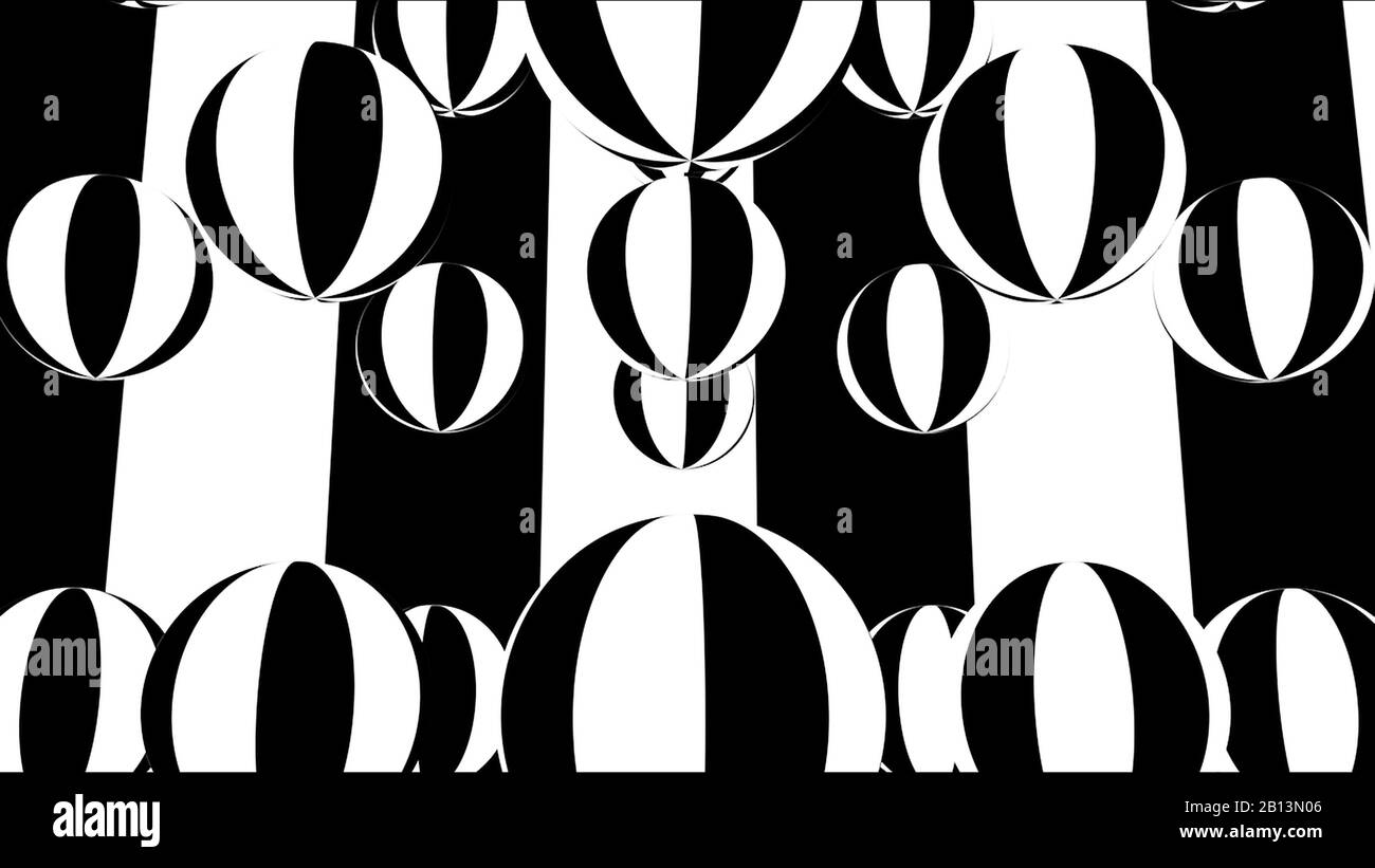 Black and white stripes. Computer generated abstract background, 3D ...