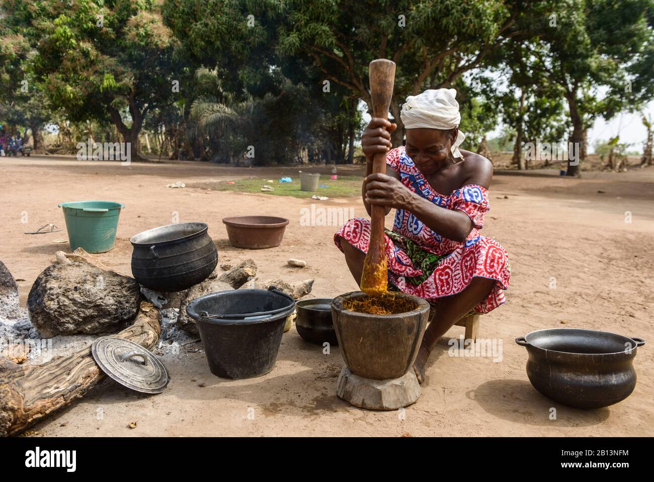 Village life in rural Ivory Coast Stock Photo - Alamy