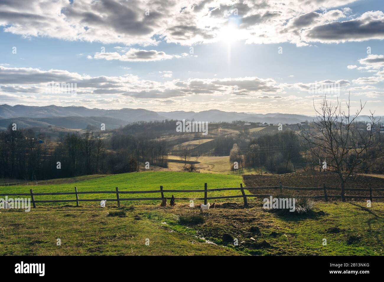 Beautiful landscape in rural area Stock Photo - Alamy