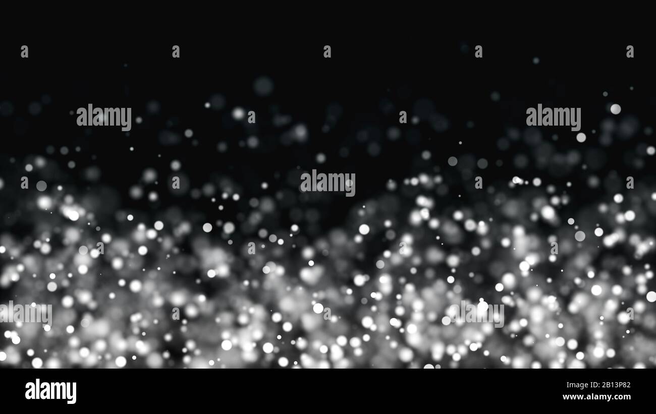 Silver glowing bokeh, shallow depth of field, computer generated background, 3D rendering ...