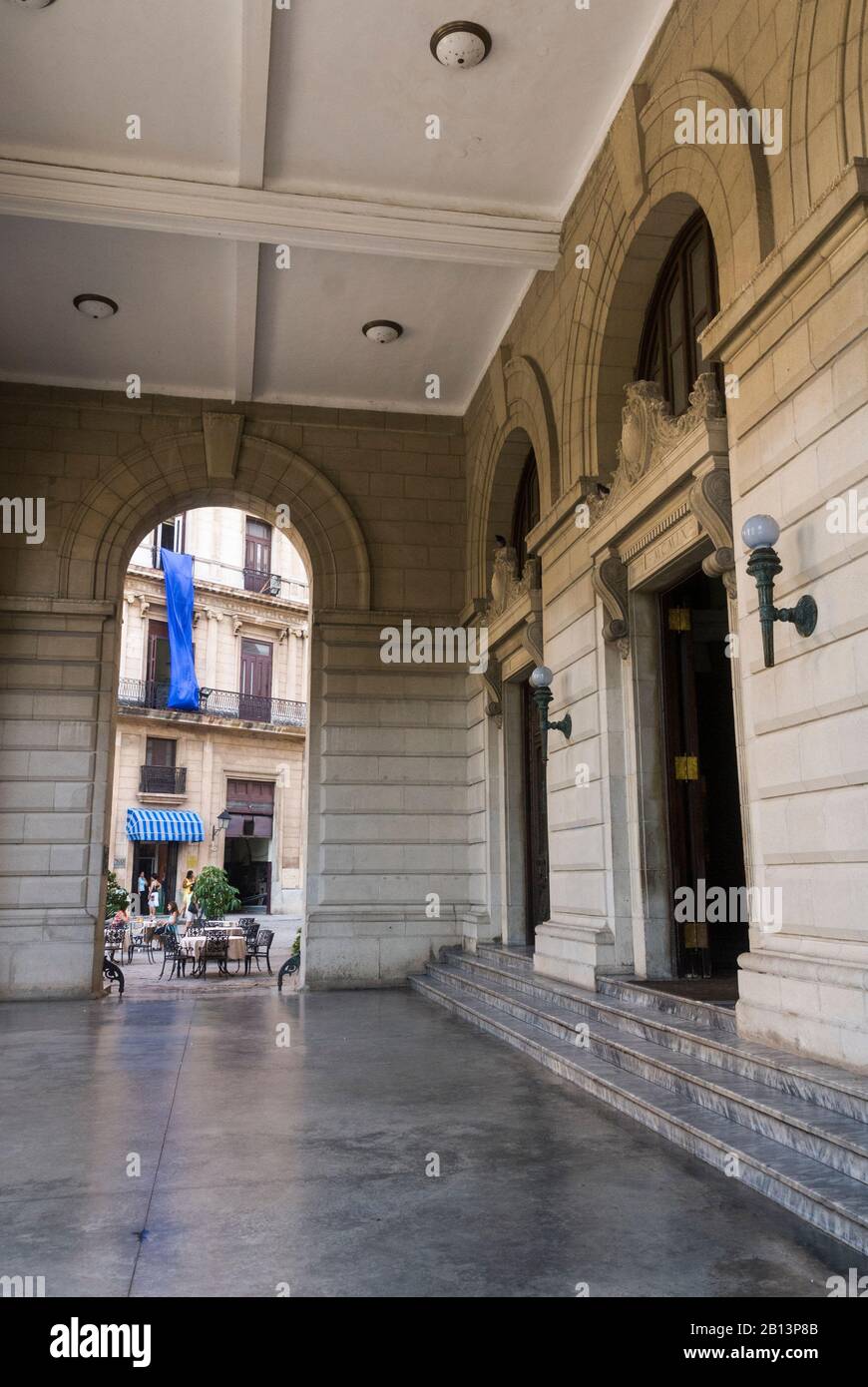 Portal and entrance to the Lonja de Comercio in Havana, Cuba Stock ...