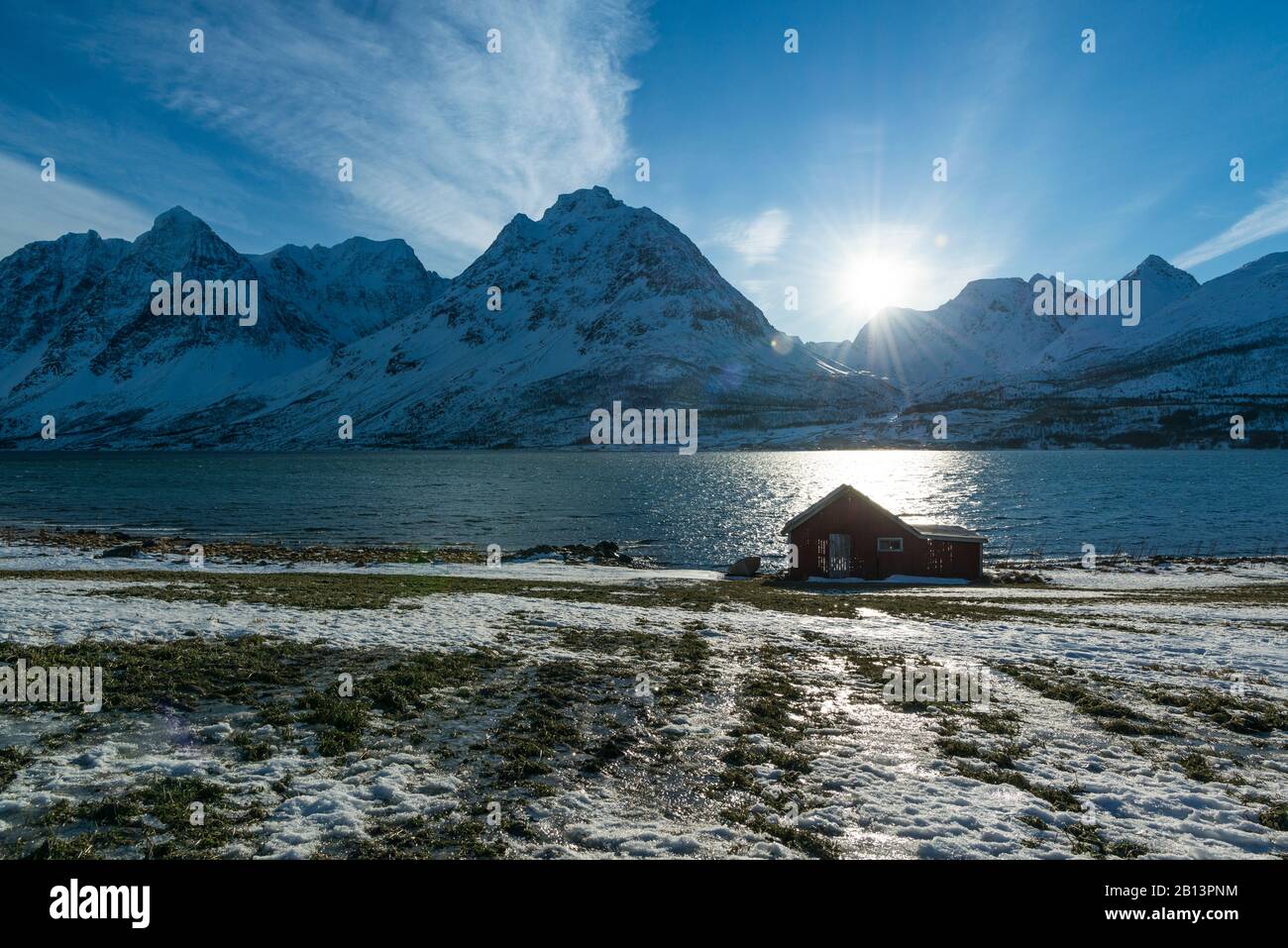The Lyngen Peninsula with the Lyngen Alps,Northern Norway,Norway Stock ...