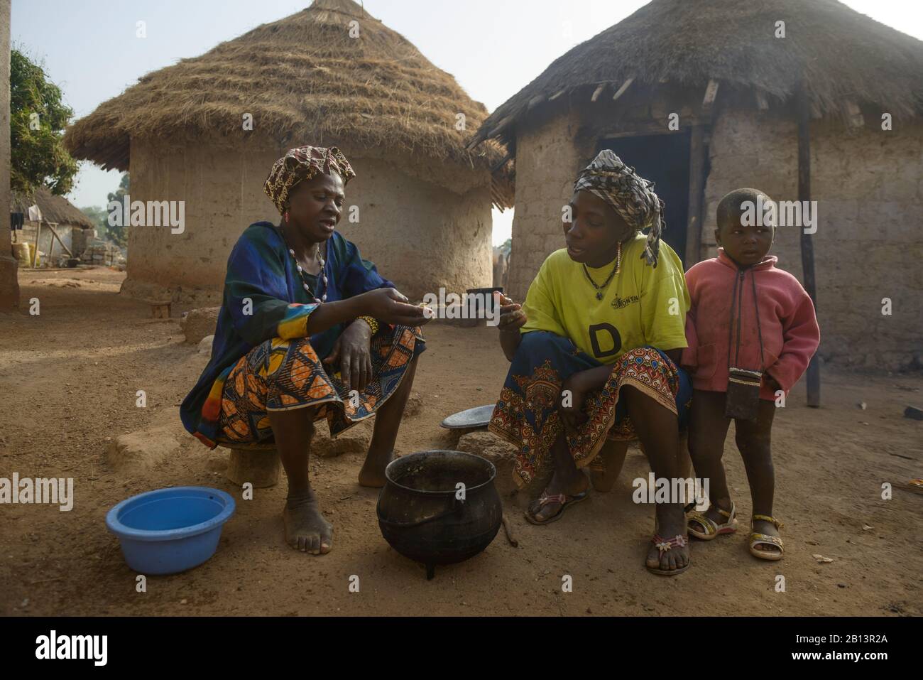 Young people building hut village hi-res stock photography and images ...