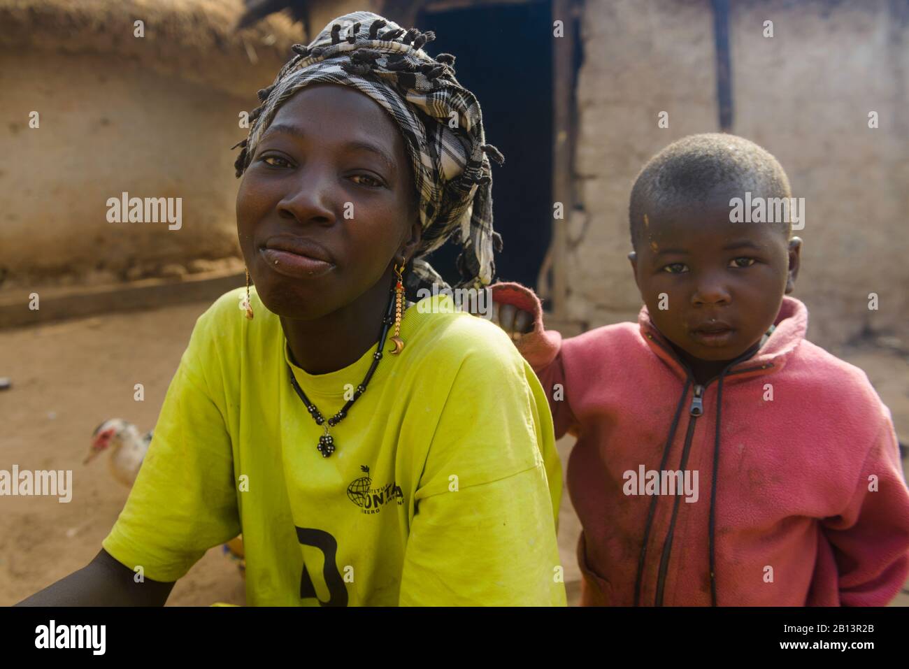 Village life in Guinea Stock Photo - Alamy